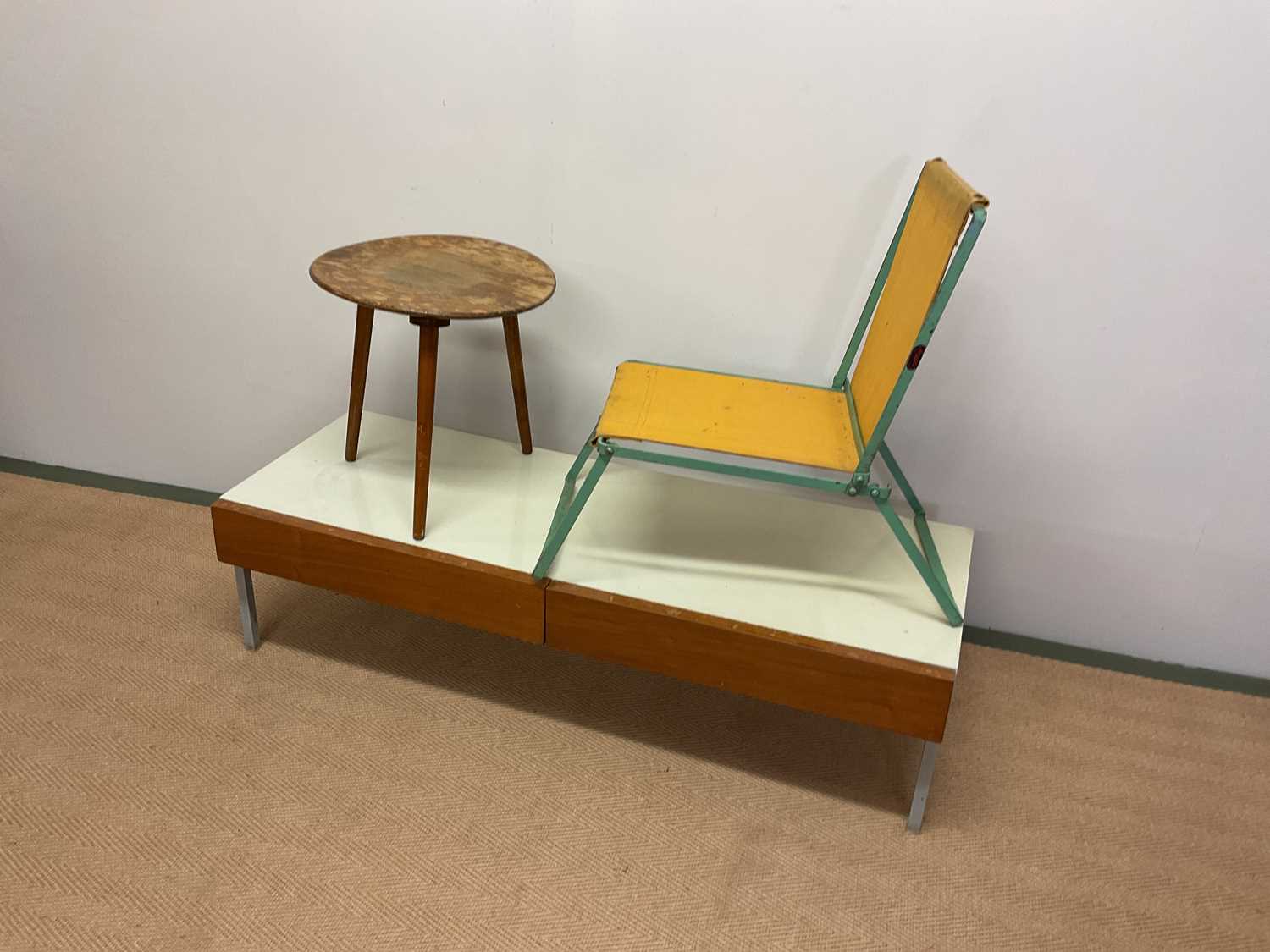 Lot 731 - A 1970s Formica topped coffee table with