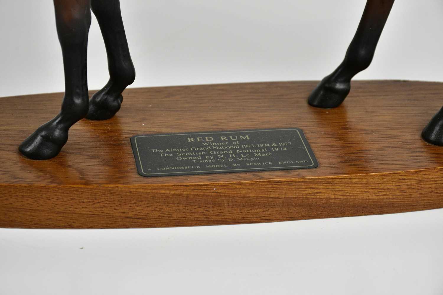 Lot 2257 - BESWICK; a model of Red Rum on wooden