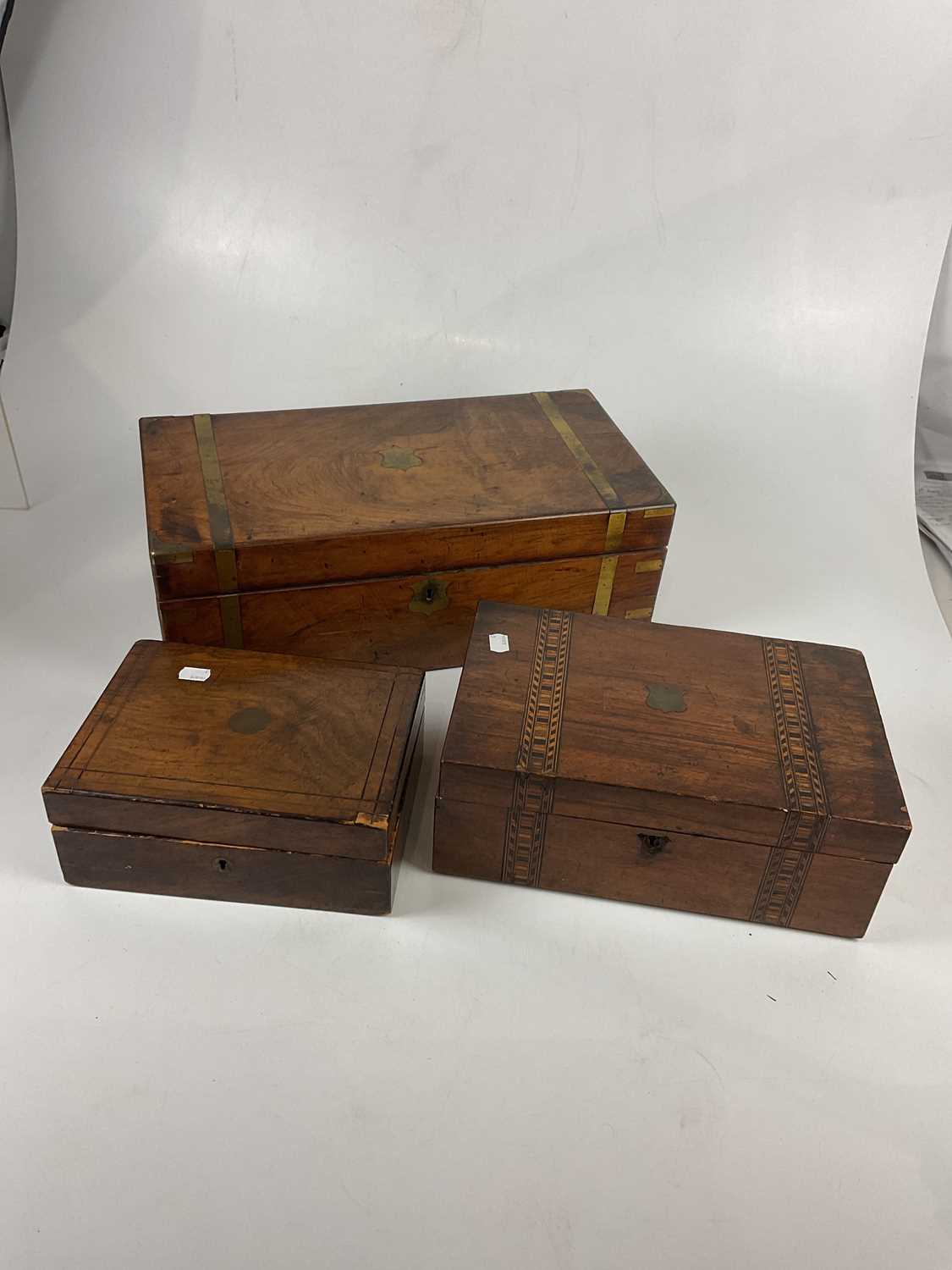 Lot 5075 - Two 19th century mahogany writing slopes,