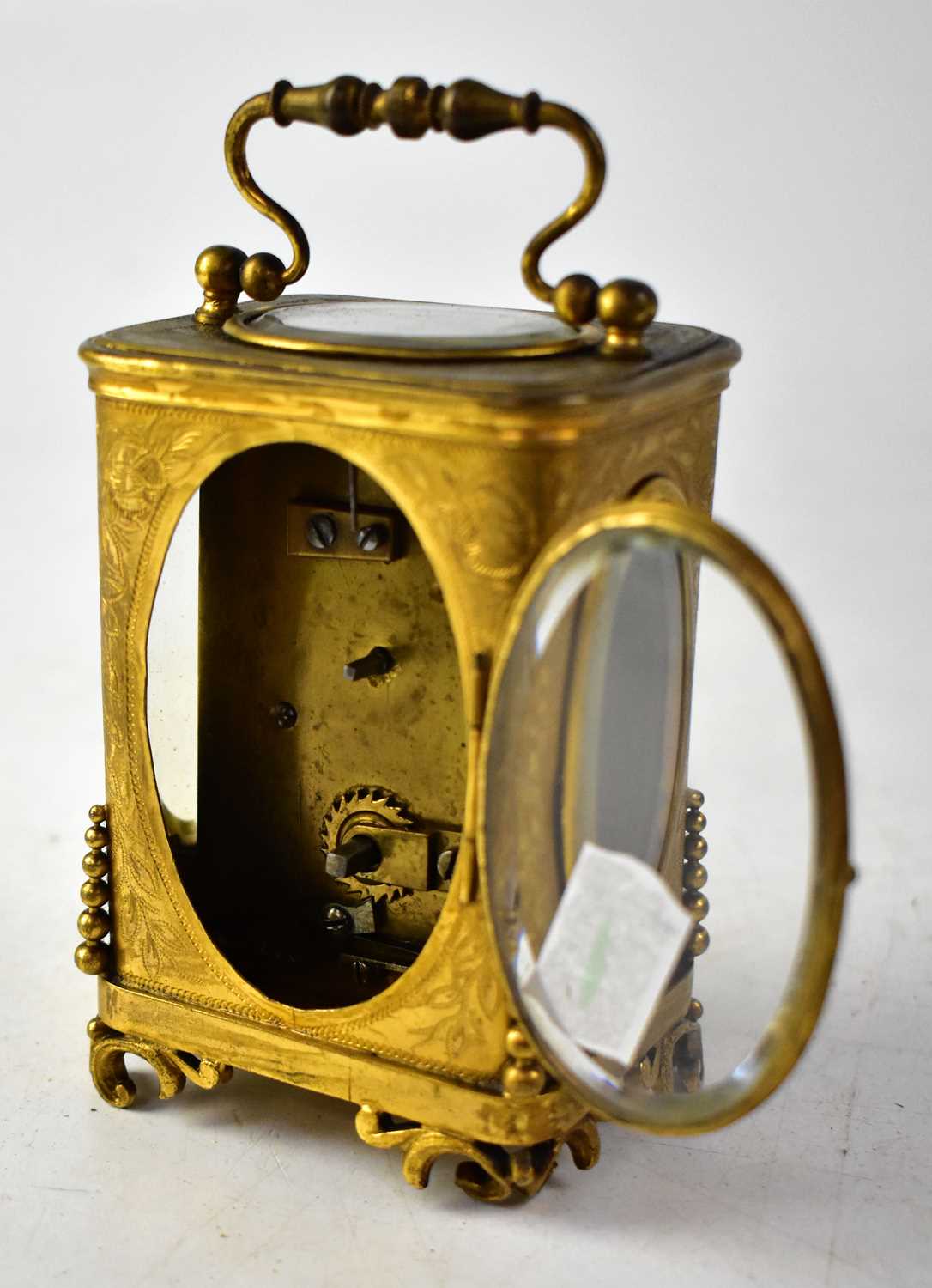 Lot 99 - A brass cased carriage clock