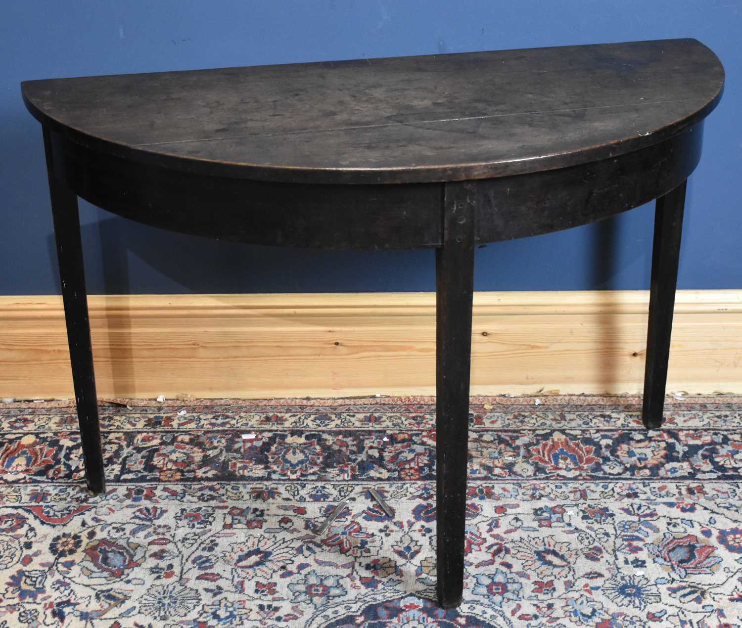 Lot 6671 - An 18th century mahogany D-end table with