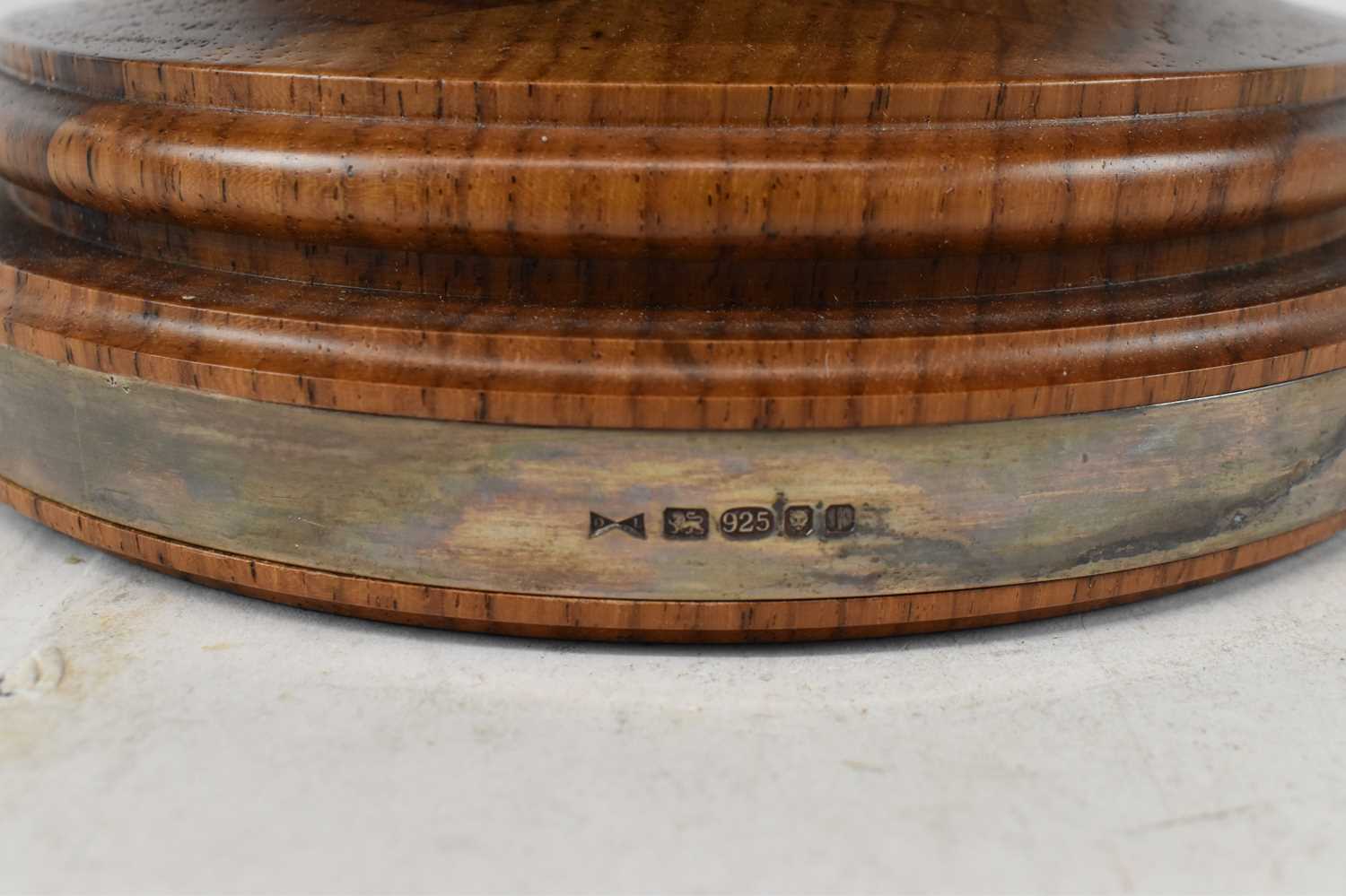 Lot 336 - DAVID LINLEY; a contemporary walnut silver