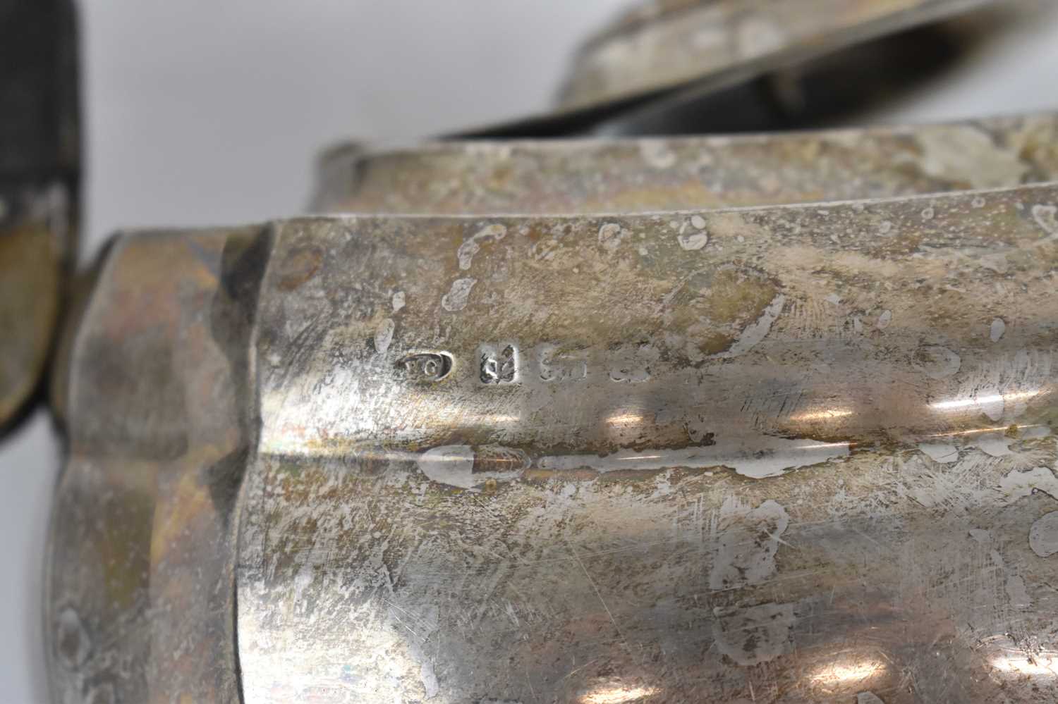 Lot 711 - BERT GORDON; a silver teapot, hallmarked for