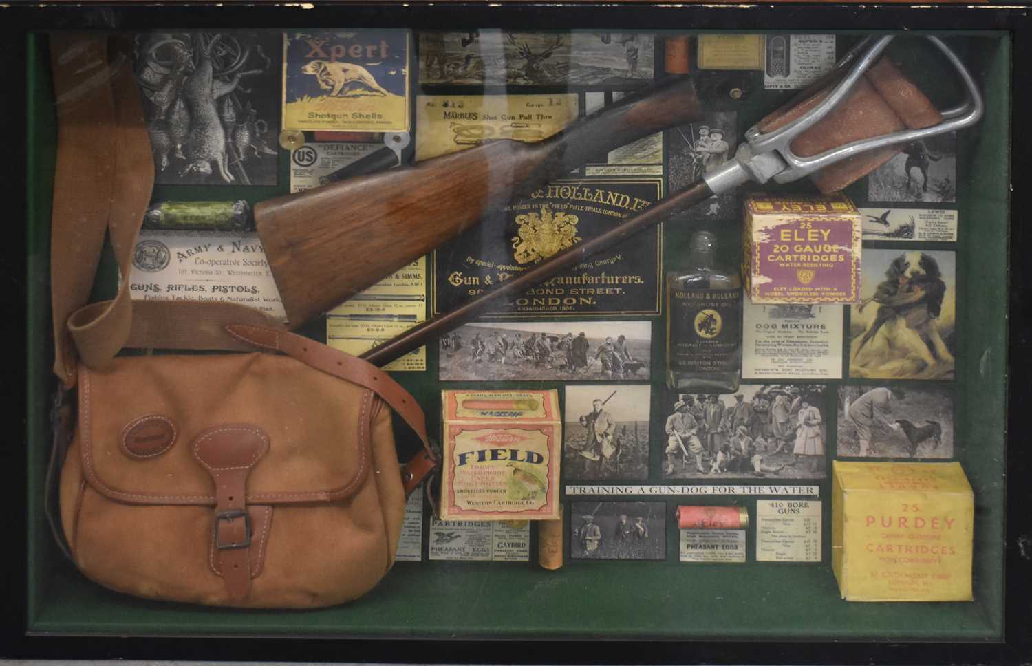 Lot 383 - A decorative shooting/field sports diorama