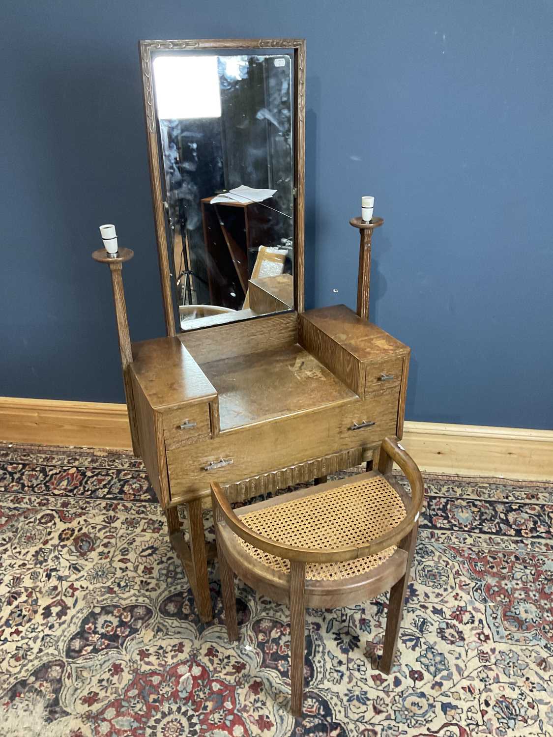 Lot 6713 - An Art Deco style 'Fyne Ladye' limed oak
