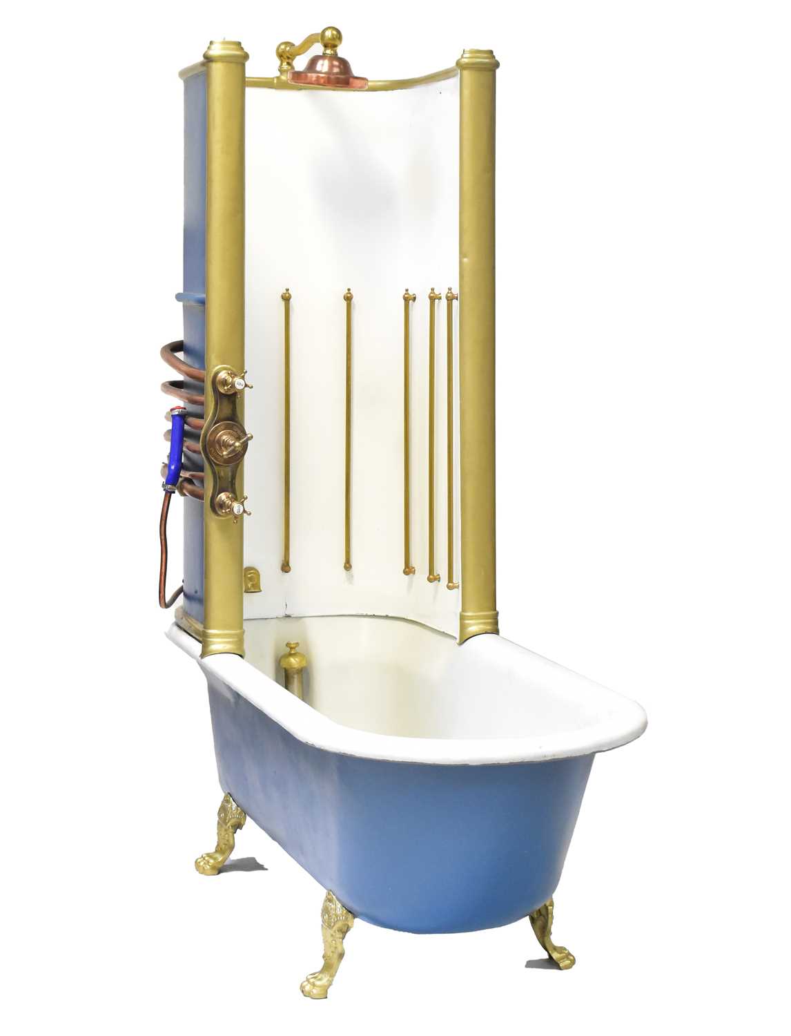 Lot 99 - An early 20th century canopy cast iron roll