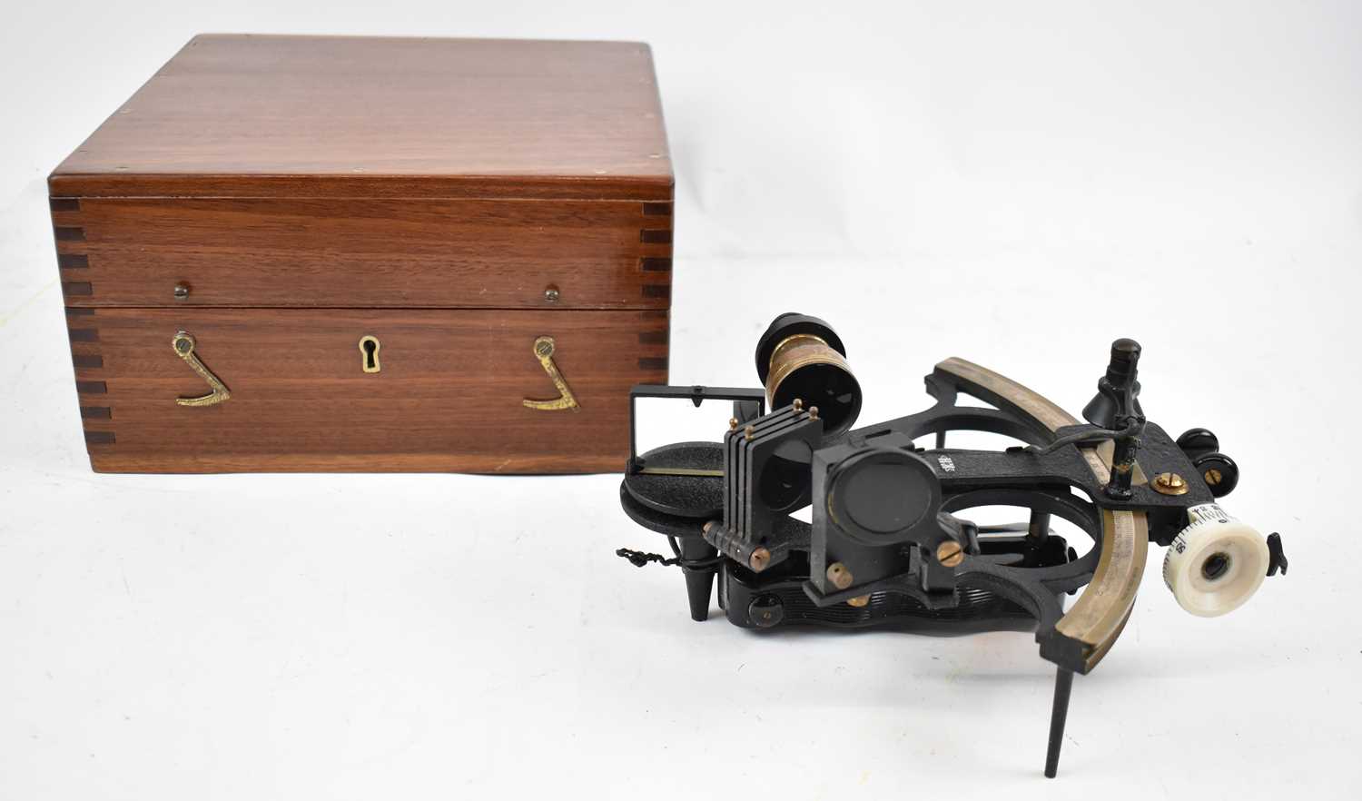 Lot 345 - A British WWII sextant by Henry Hughes