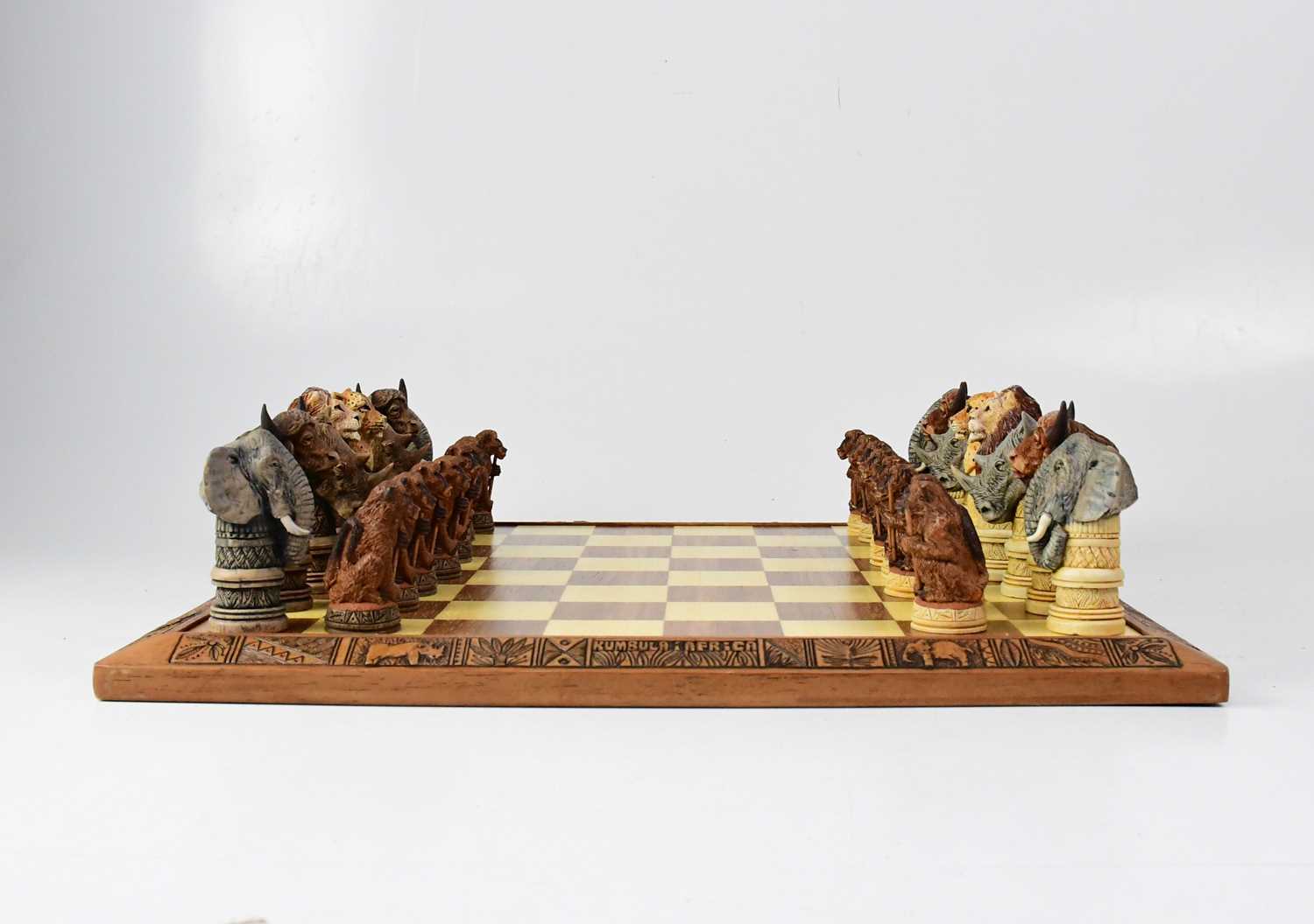 Lot 135 - GALA STAR CC; a hand painted chess set, with