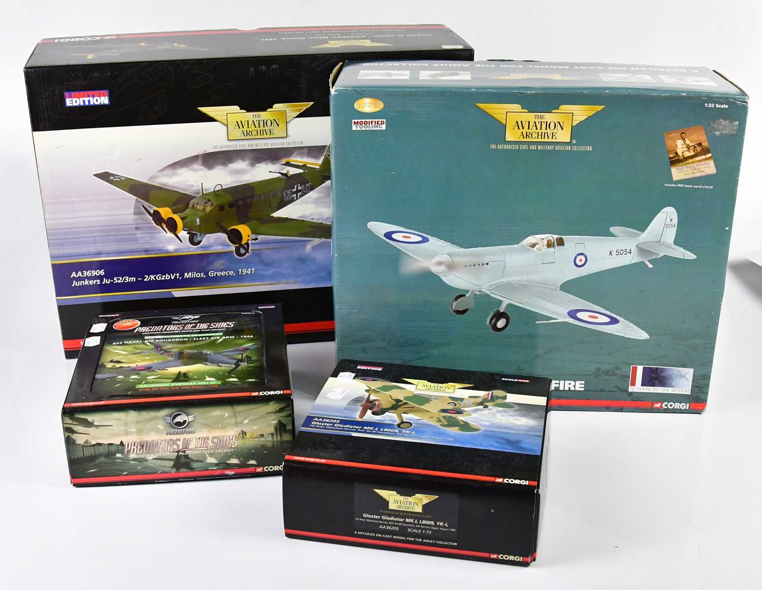 Lot 4390 - CORGI; a group of four diecast model kits