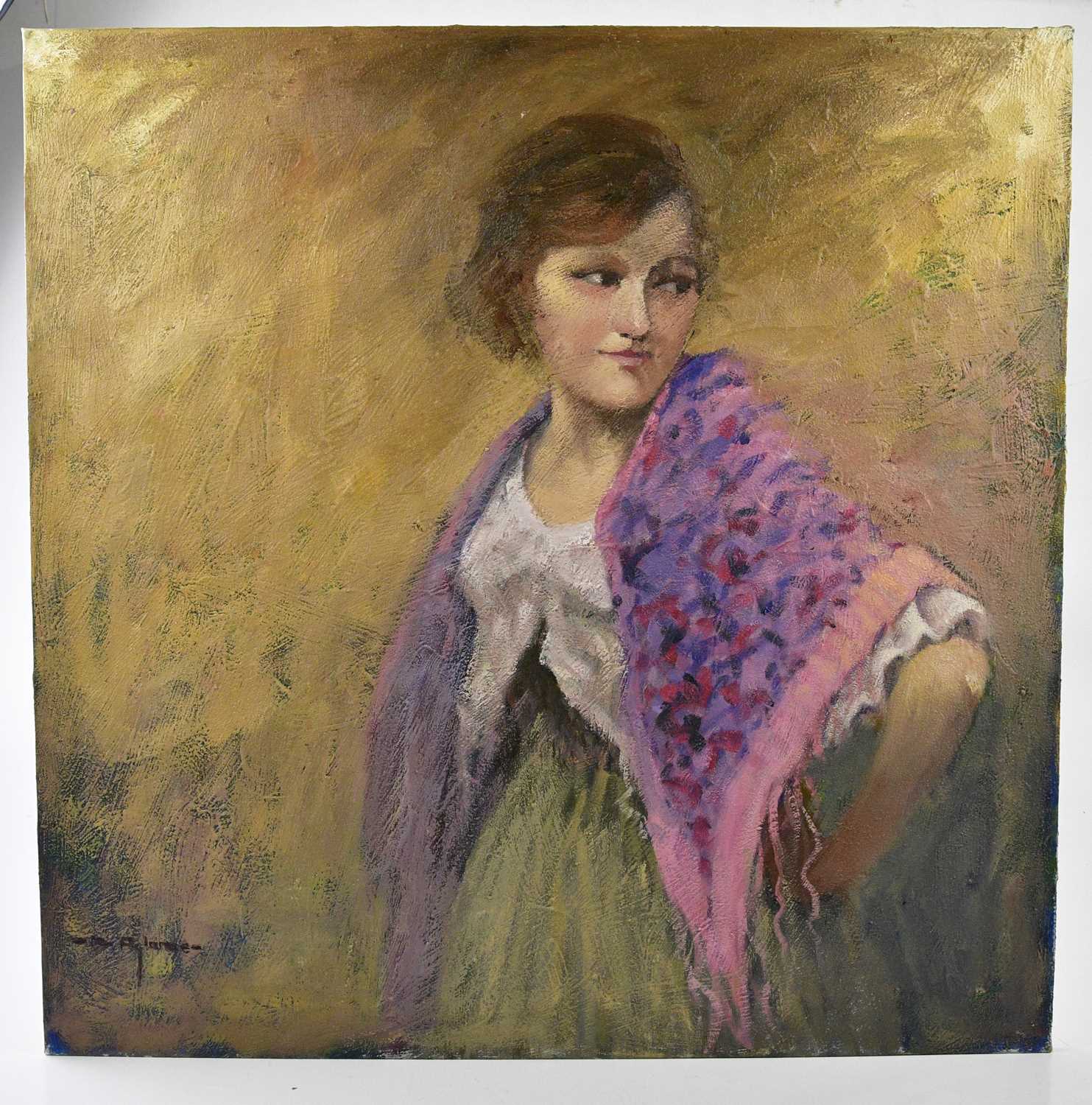 Lot 6333 - DAVID RYLANCE; oil on canvas, portrait of