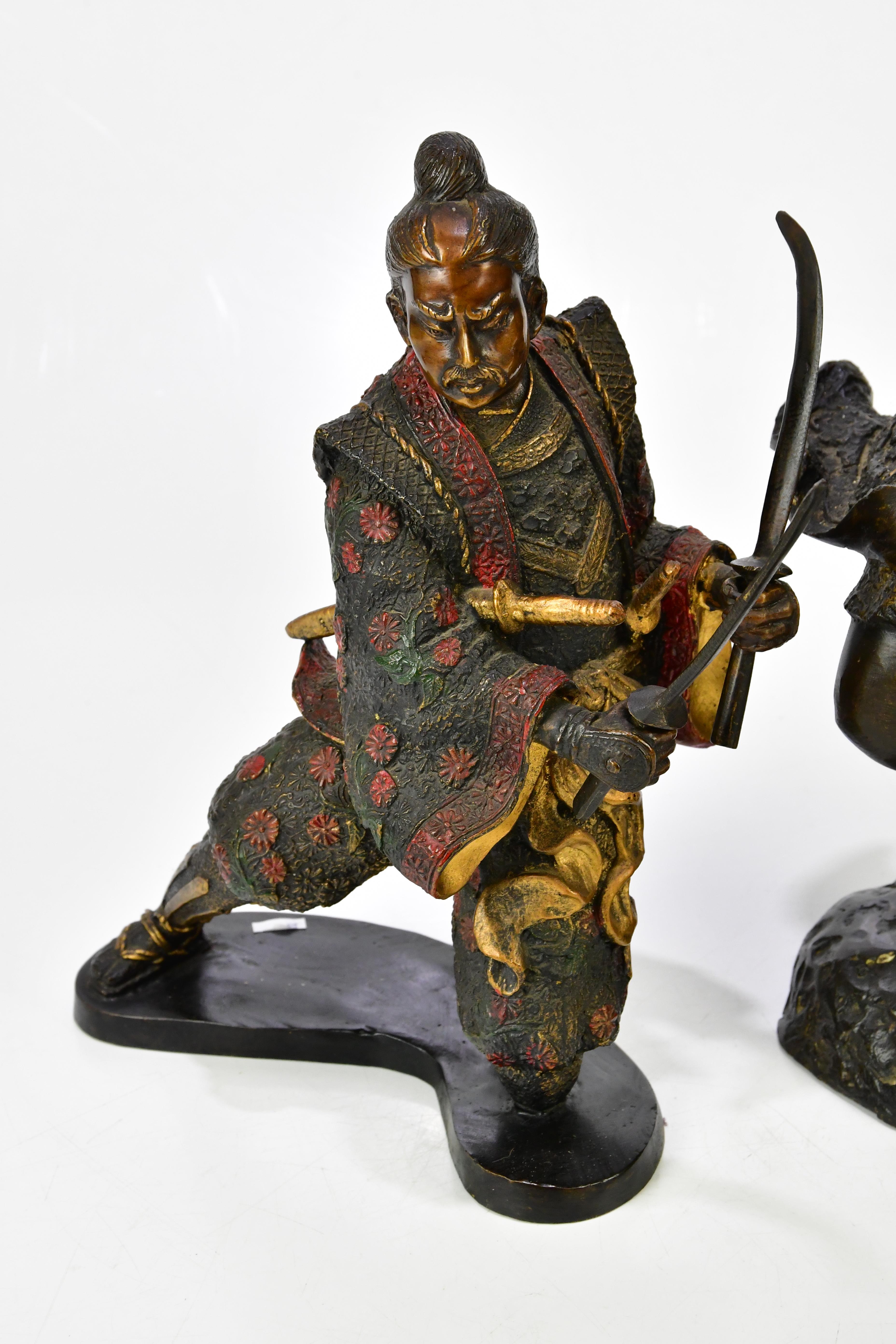 Lot 1550 - Two reproduction bronze figures, comprising