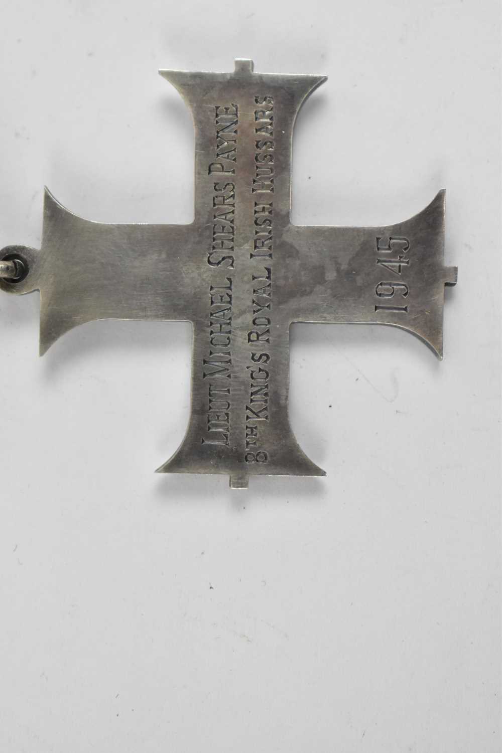 Lot 463 - A WWII Military Cross, the reverse engraved