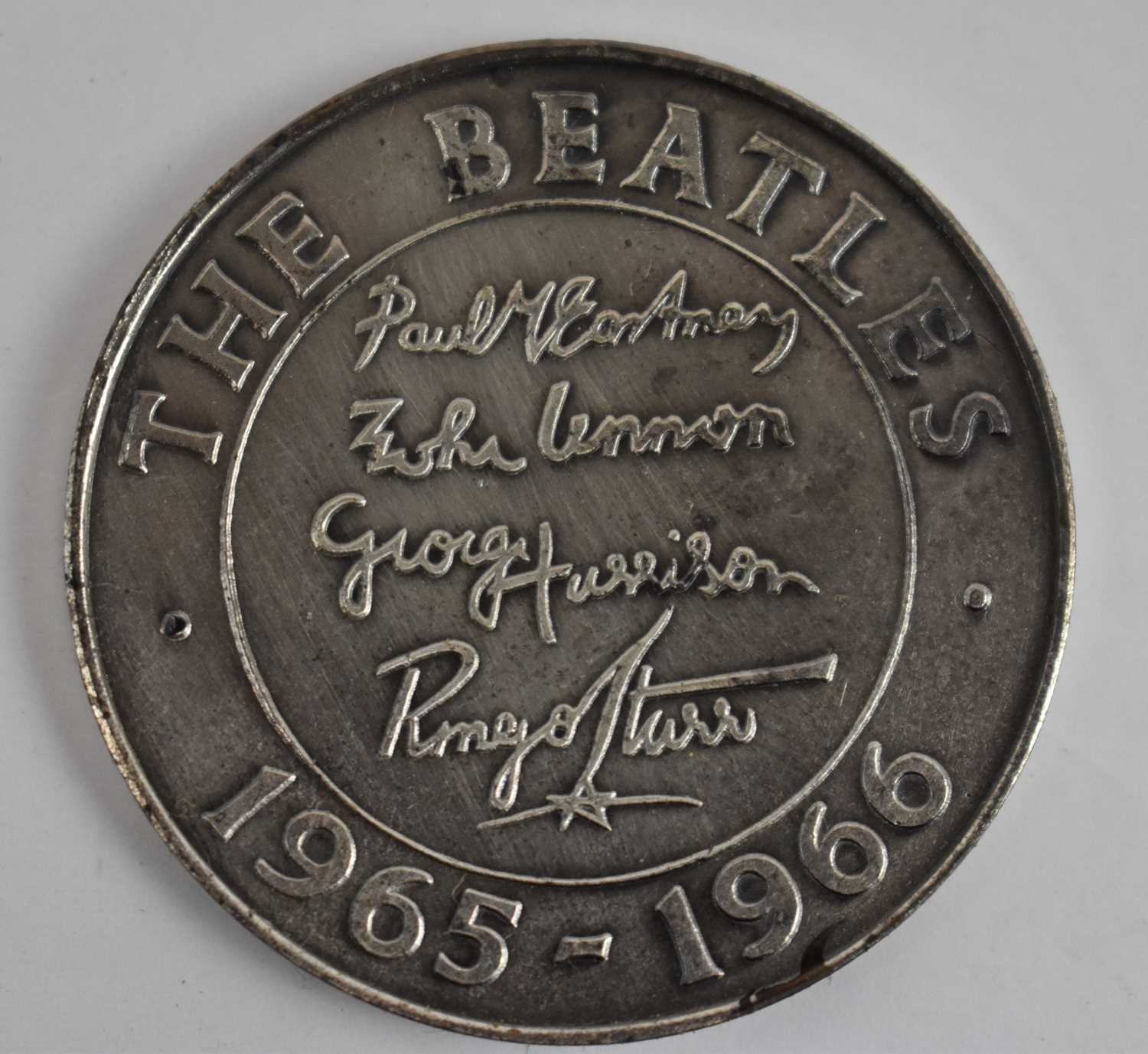 Lot 901 - THE BEATLES; a commemorative medallion dated