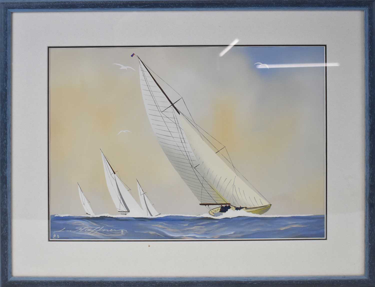 Lot 196 - LEON HAFFNER (French, 1881-1972); gouache,