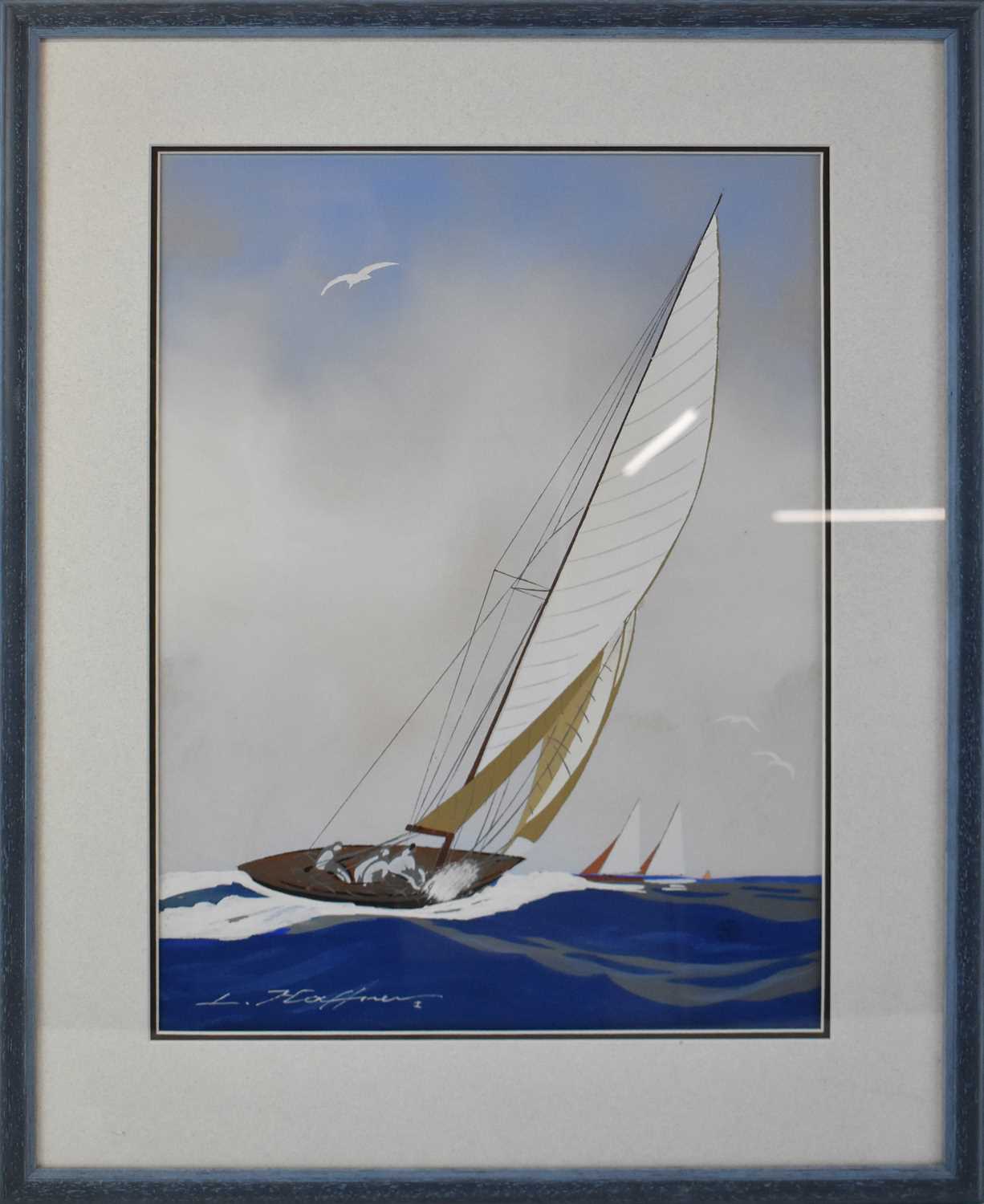 Lot 197 - LEON HAFFNER (French, 1881-1972); gouache,
