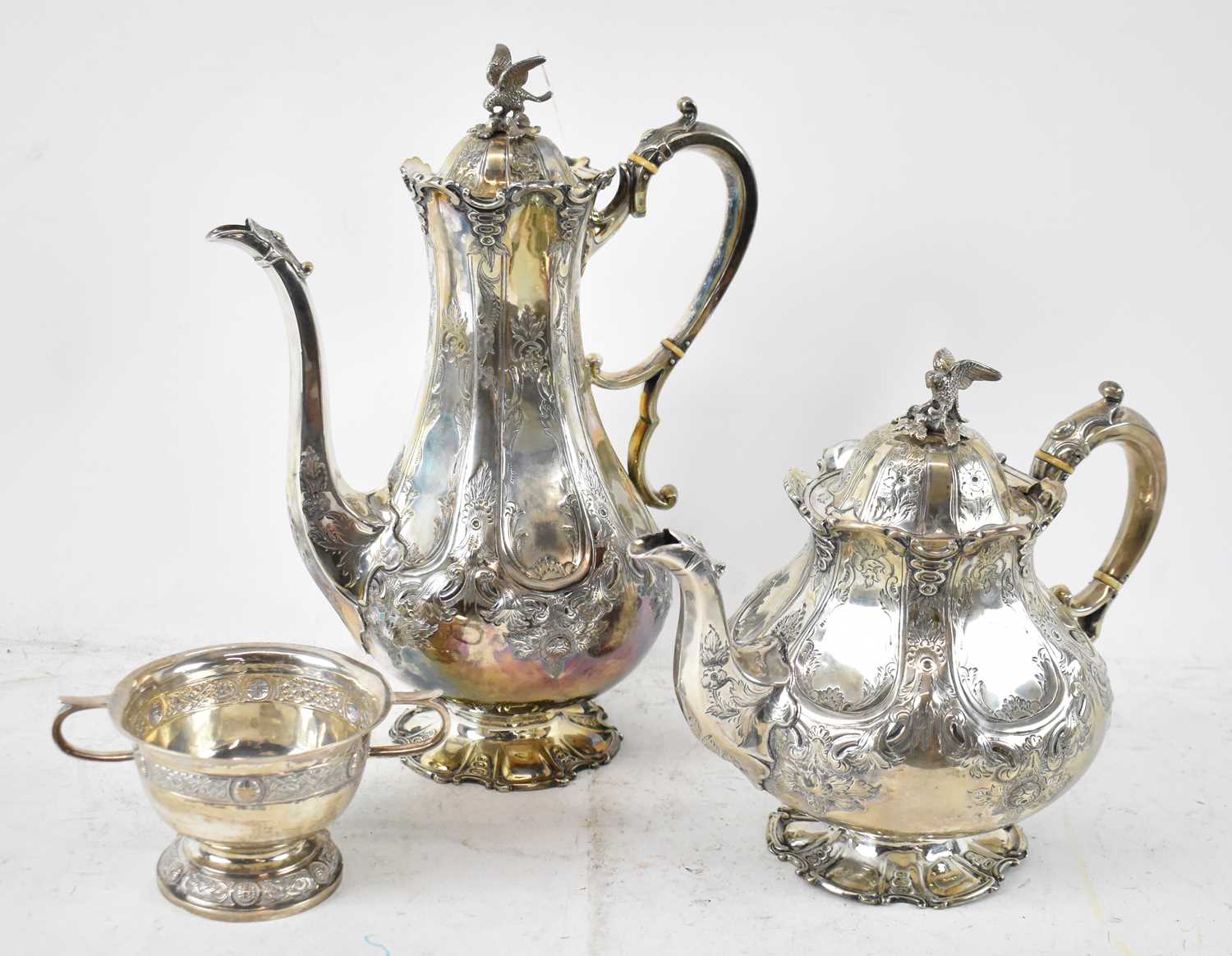 Lot 708 - MARTIN, HALL & CO; a Victorian hallmarked