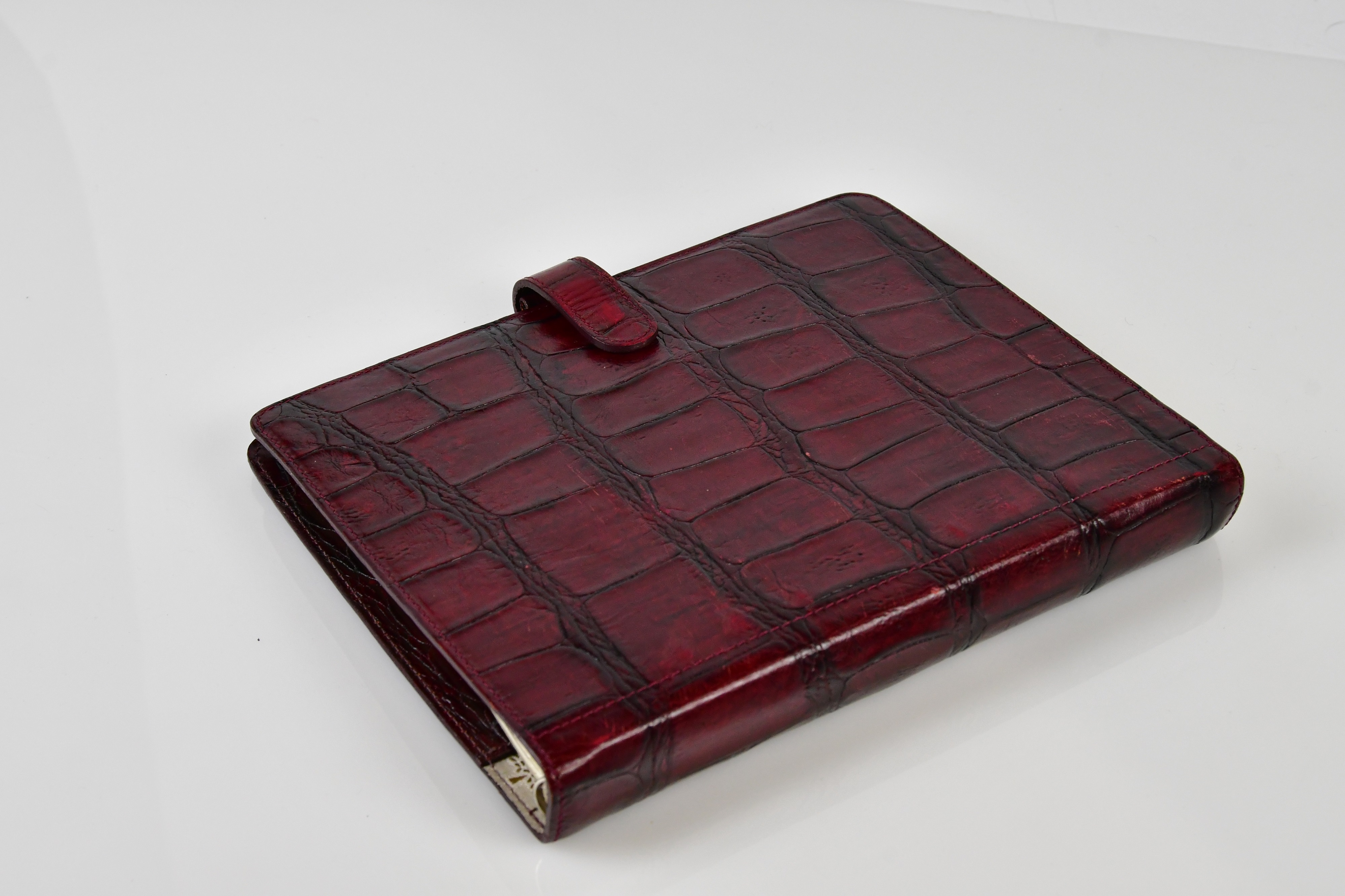 Lot 970 - MULBERRY; an ox blood embossed crocodile