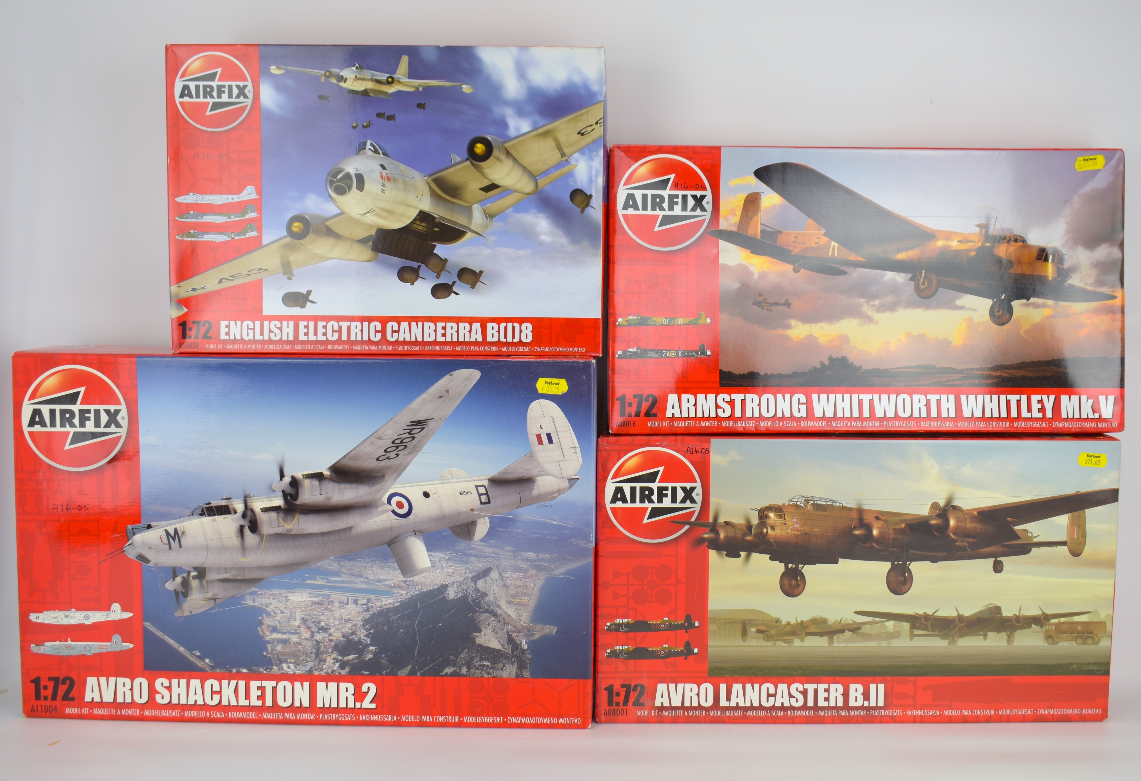 Lot 246 - AIRFIX; four 1:72 scale plane model kits,
