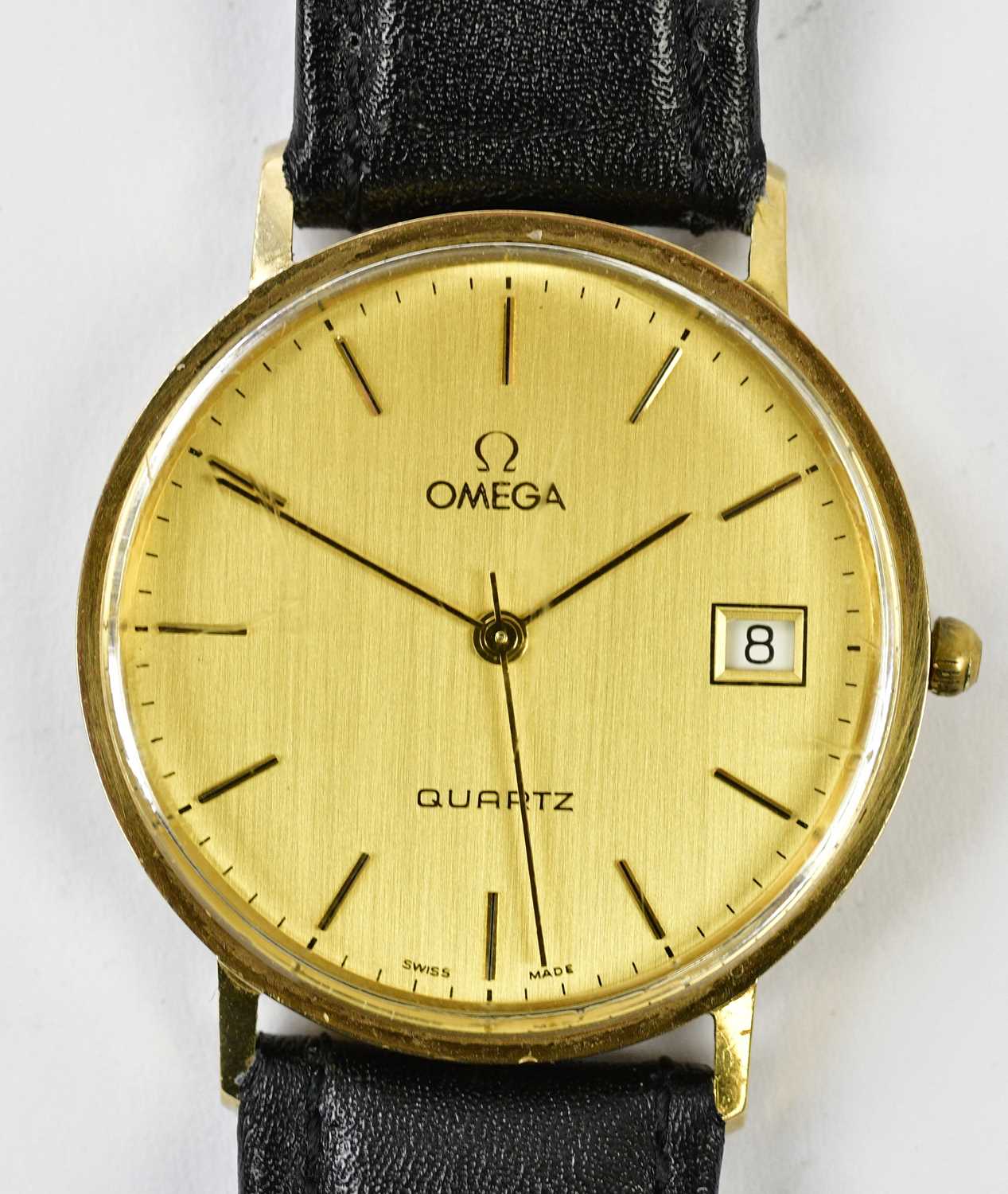 Lot 2897 - OMEGA; a 9ct yellow gold gentleman's quartz