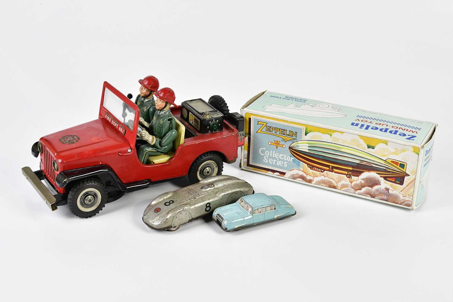 Lot 4415 - A vintage tin plated battery fire truck,