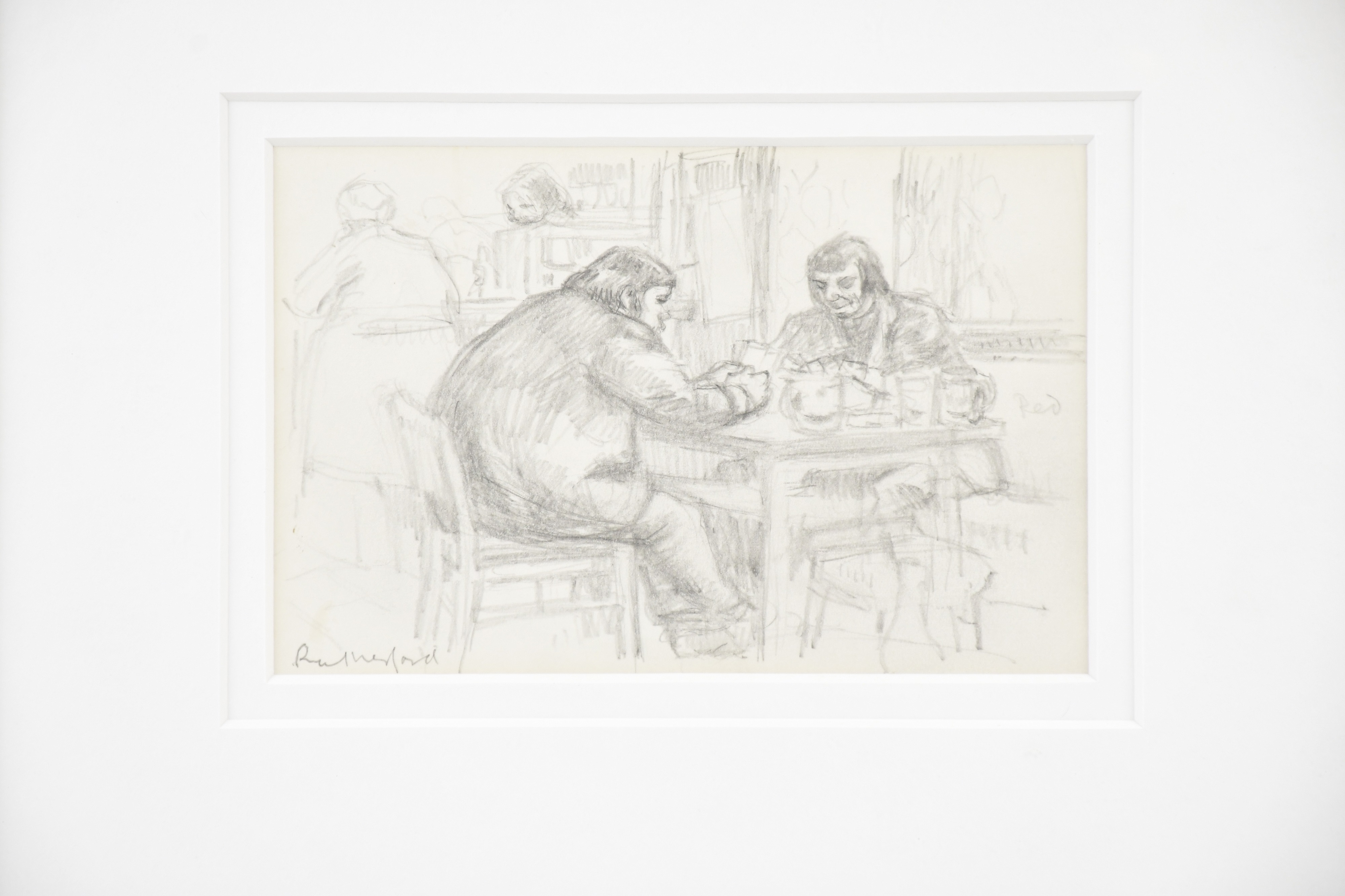 Lot 182 - HARRY RUTHERFORD (1903-1985); pencil drawing,