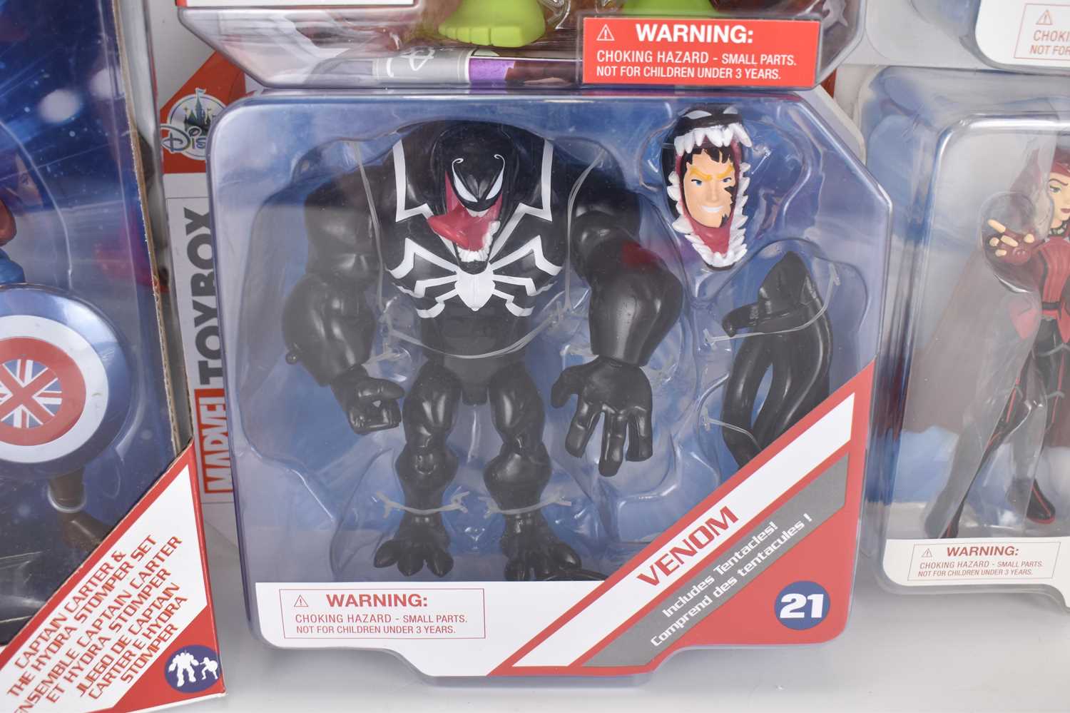 Lot 223 - DISNEY; five Marvel Toybox collectible