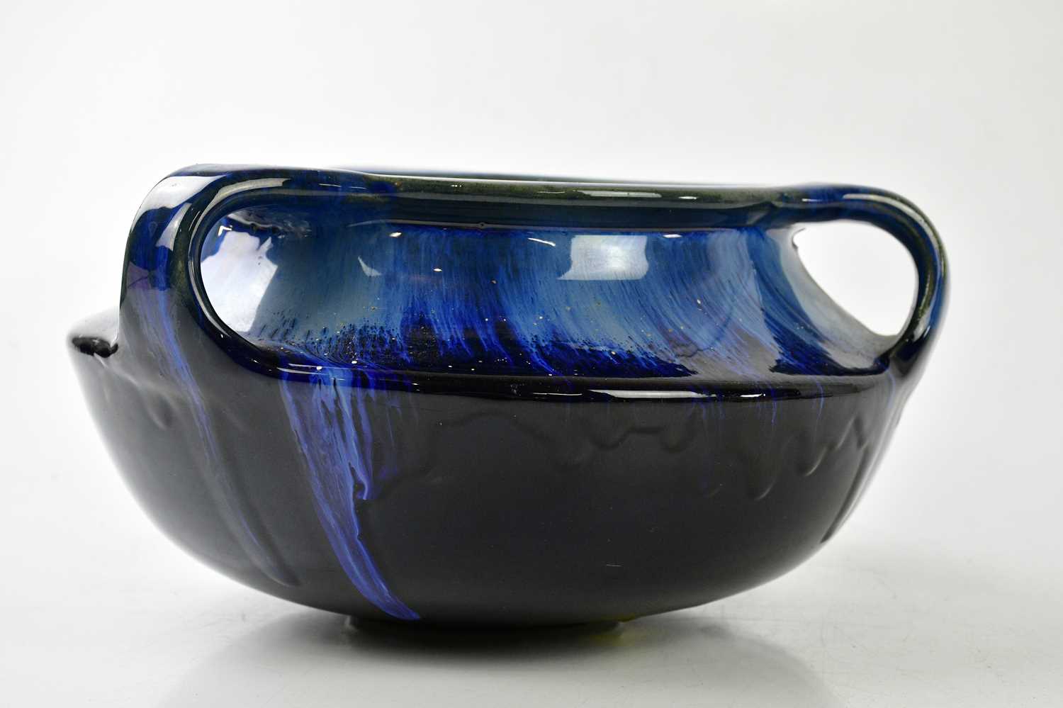 Lot 5477 - DENBY; a blue glazed Arts and Crafts style