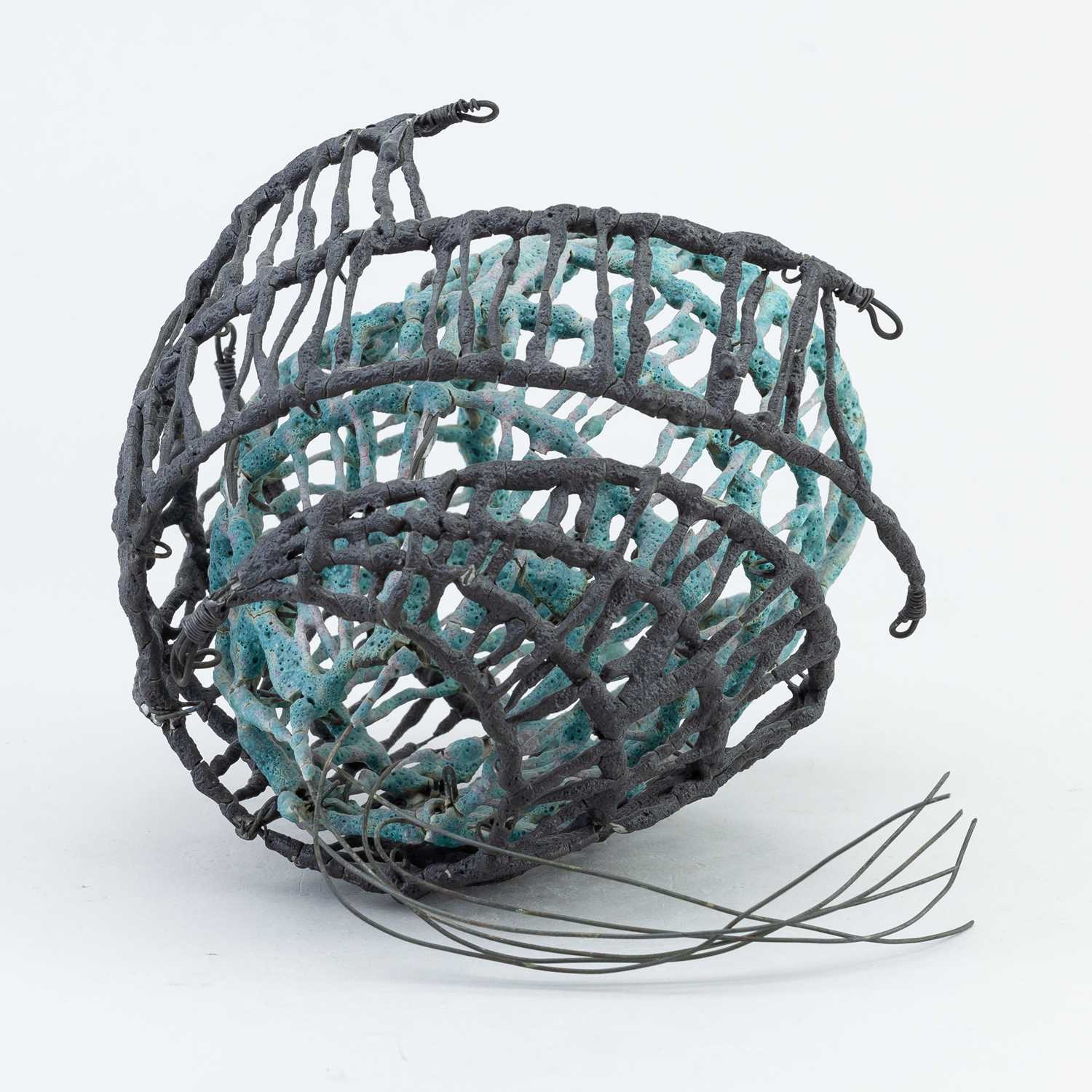 Lot 235 - LESLEY RISBY; a small double basket form