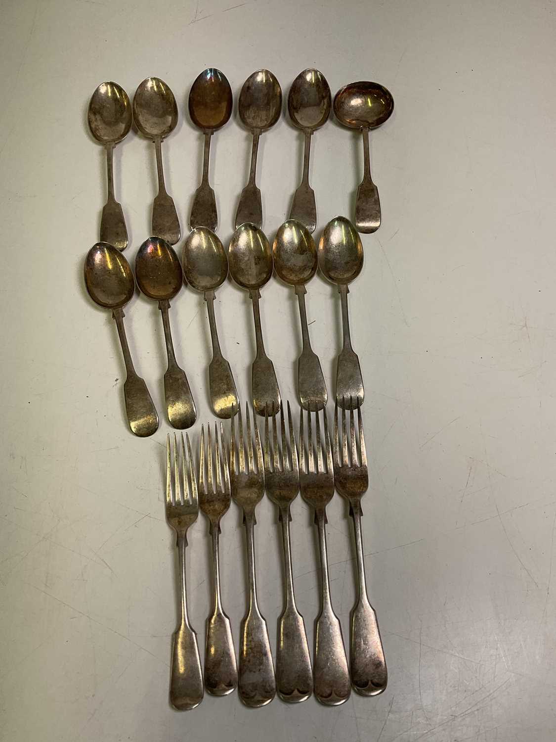 Lot 450 - JOHN ROUND & SON LTD; a part canteen of late