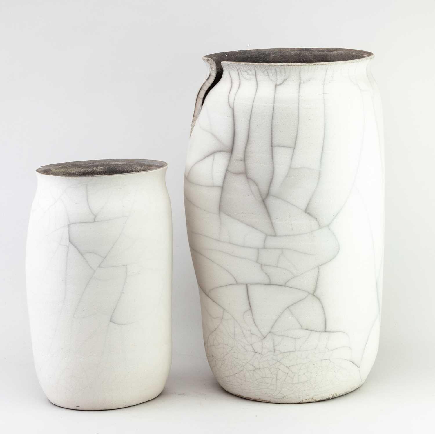 Lot 215 - JOHN DUNN (born 1944); a raku vessel with