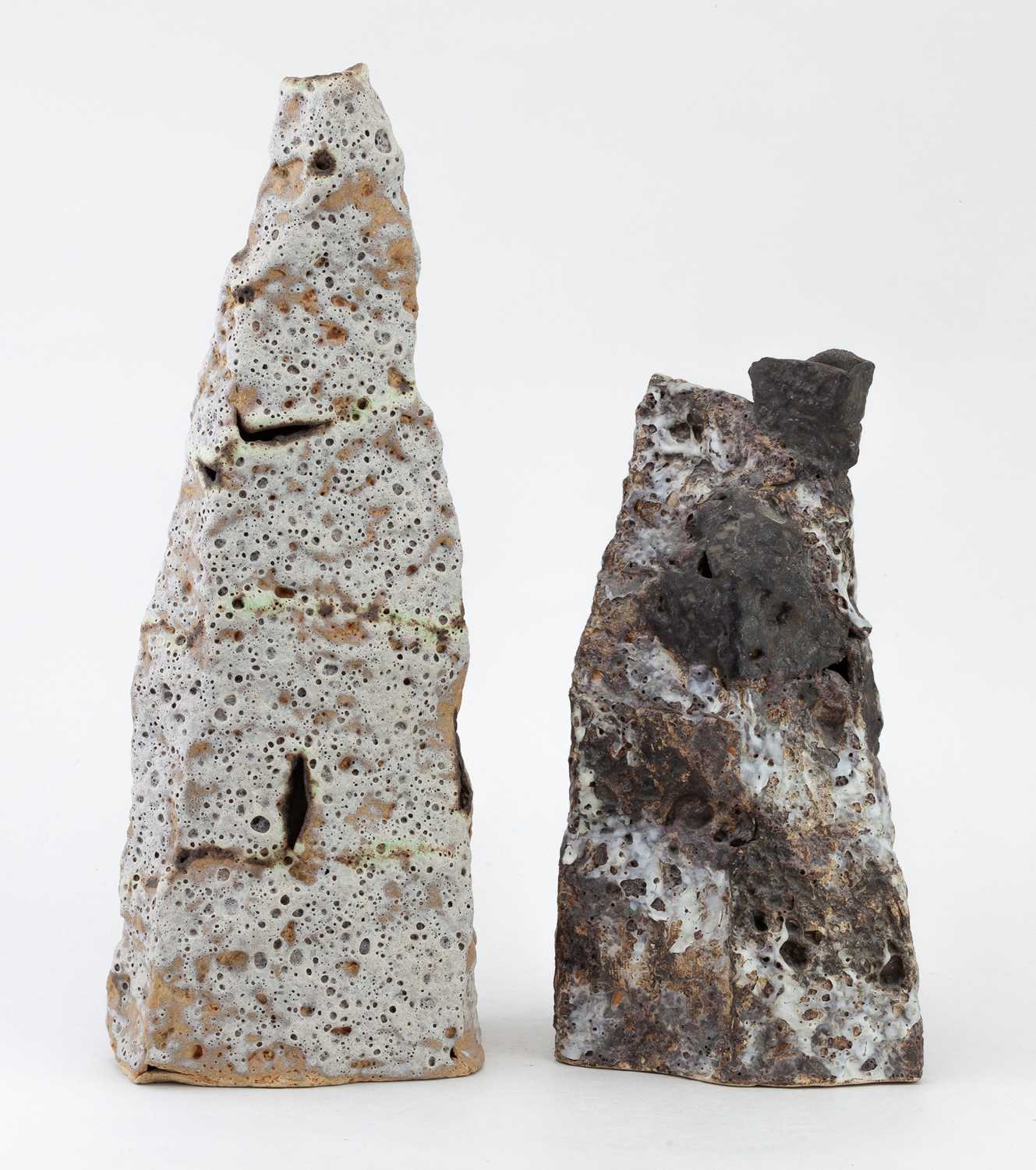 Lot 264 - MARTIN PEARCE; a tall tapered stoneware
