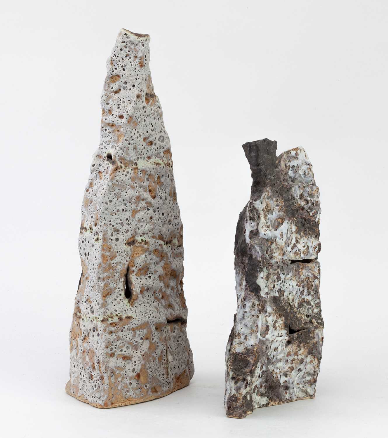Lot 264 - MARTIN PEARCE; a tall tapered stoneware
