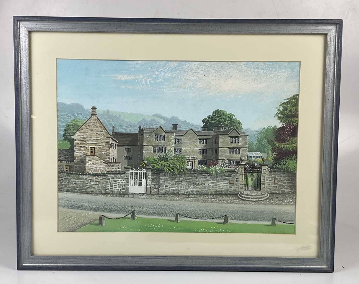 Lot 6295 - IAN PRICE; gouache, country house, signed