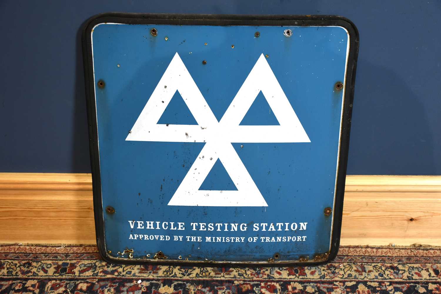 Lot 257 - A vintage MOT vehicle testing station enamel