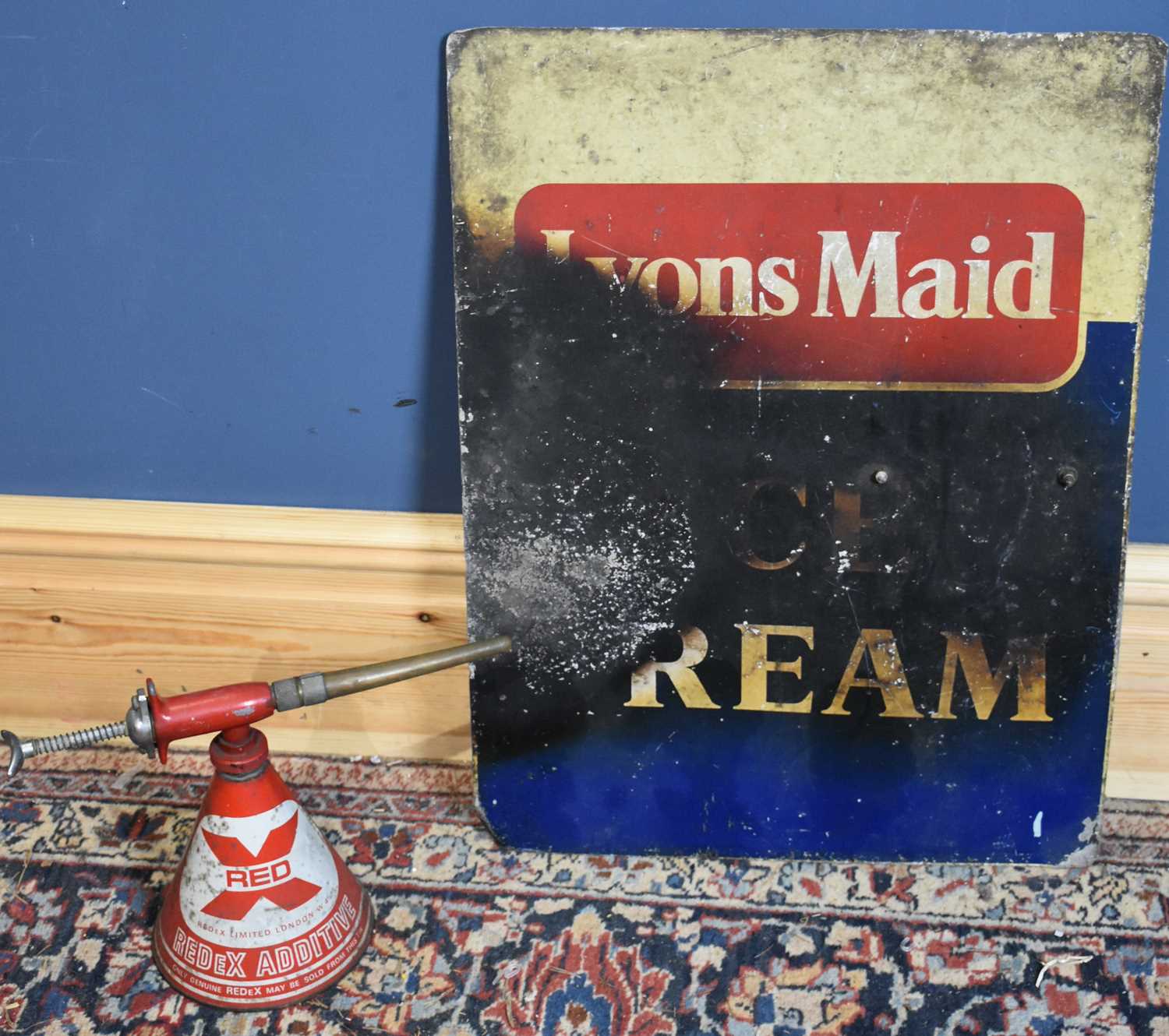 Lot 260 - LYONS MAID ICE CREAM; a vintage tin sign and