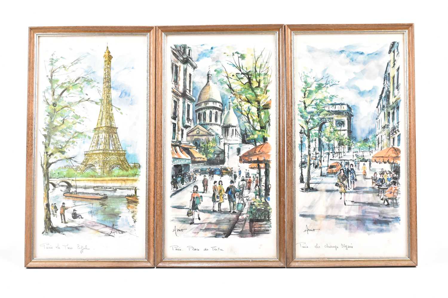 Lot 1533 - Three contemporary Parisian prints, 35 x