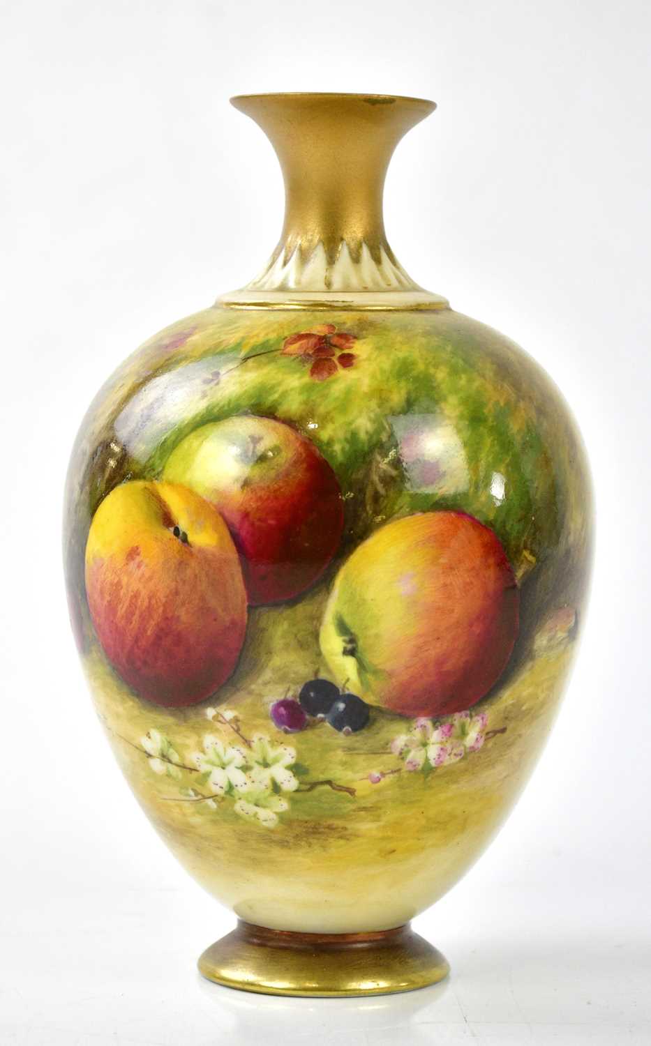 Lot 5526 - RICKETTS FOR ROYAL WORCESTER; a bulbous