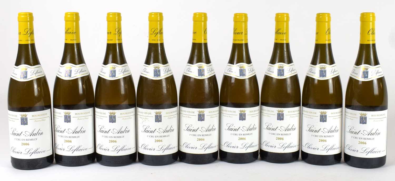Lot 4186 - WHITE WINE; nine bottles Saint-Aubin 1er