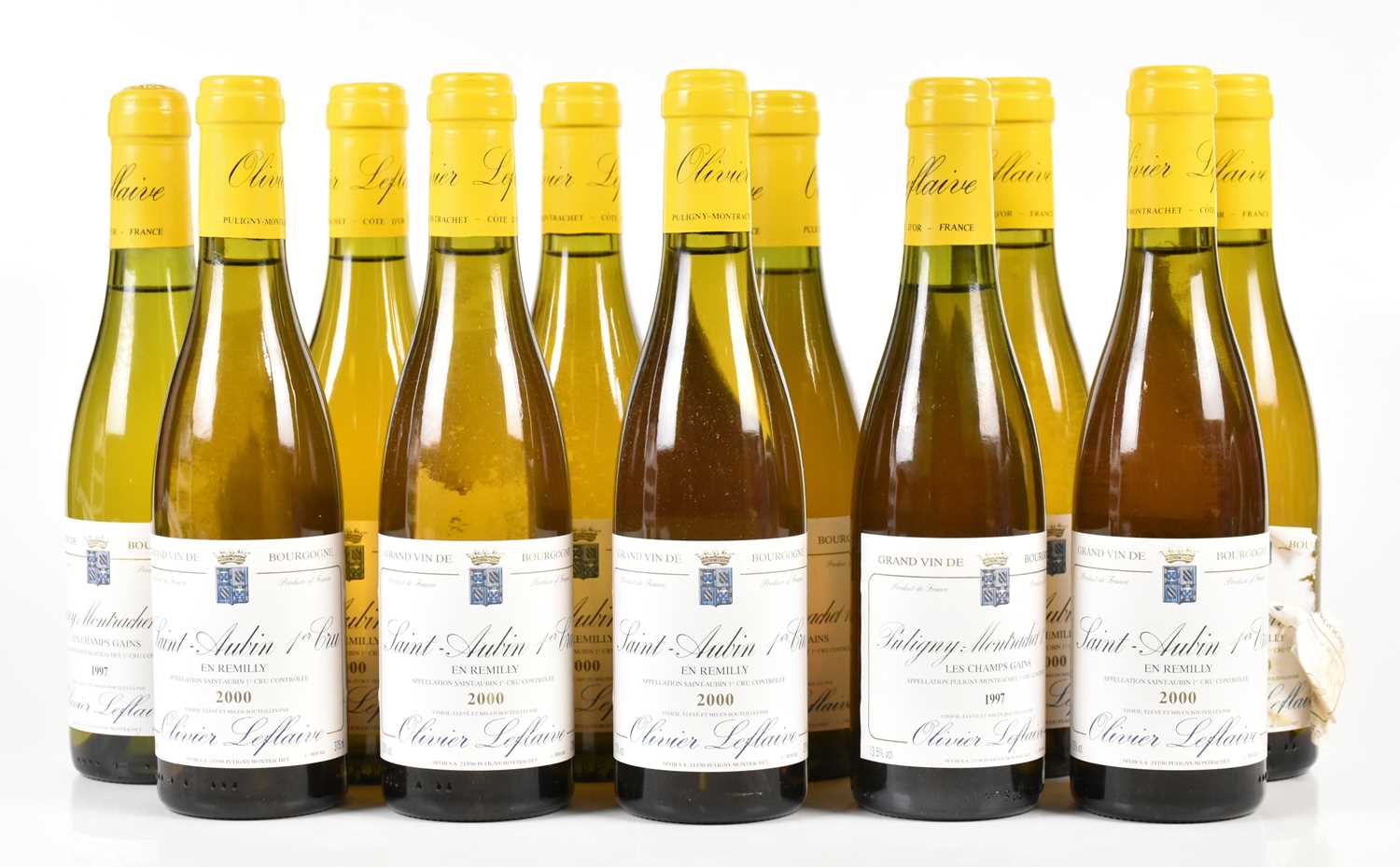 Lot 4258 - WHITE WINE; eleven half bottles Saint-Aubin