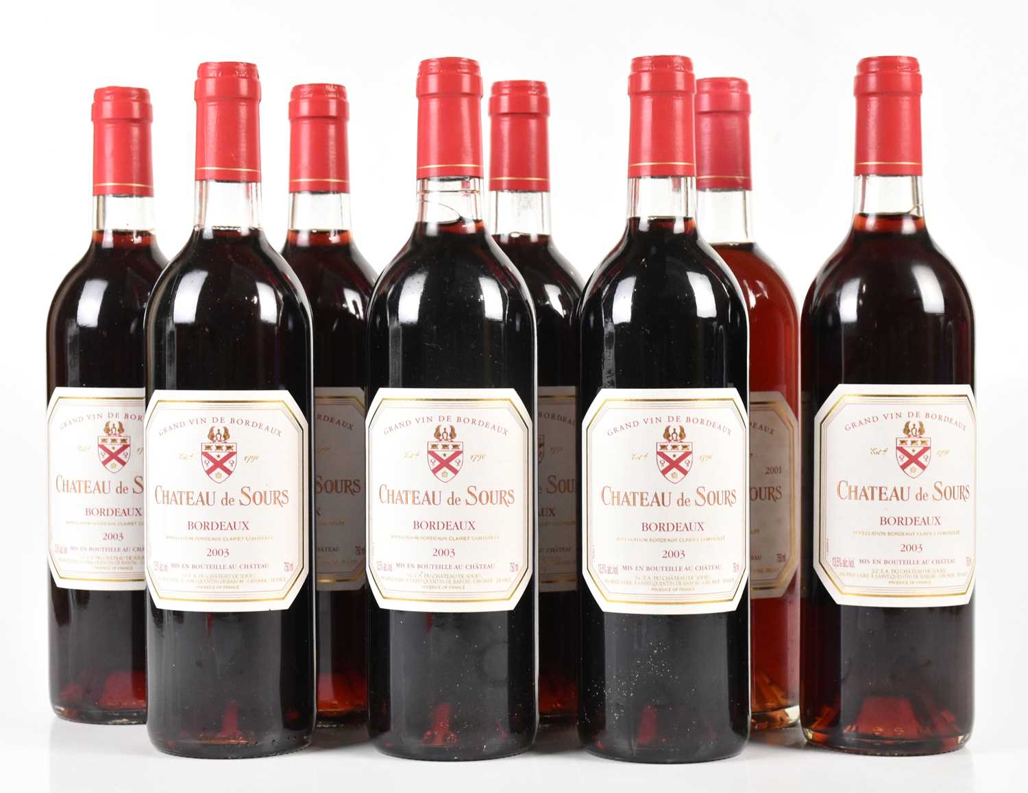 Lot 4310 - RED WINE; eight bottles Chateau de Sours