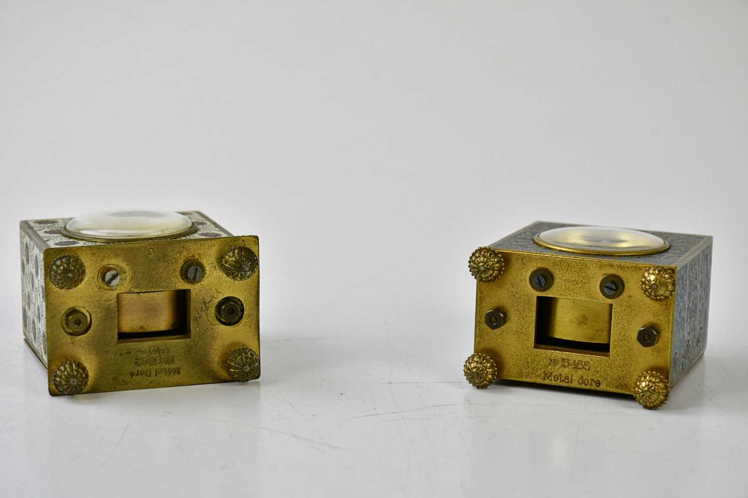 Lot 6388 - ZENITH; two miniature travelling alarm