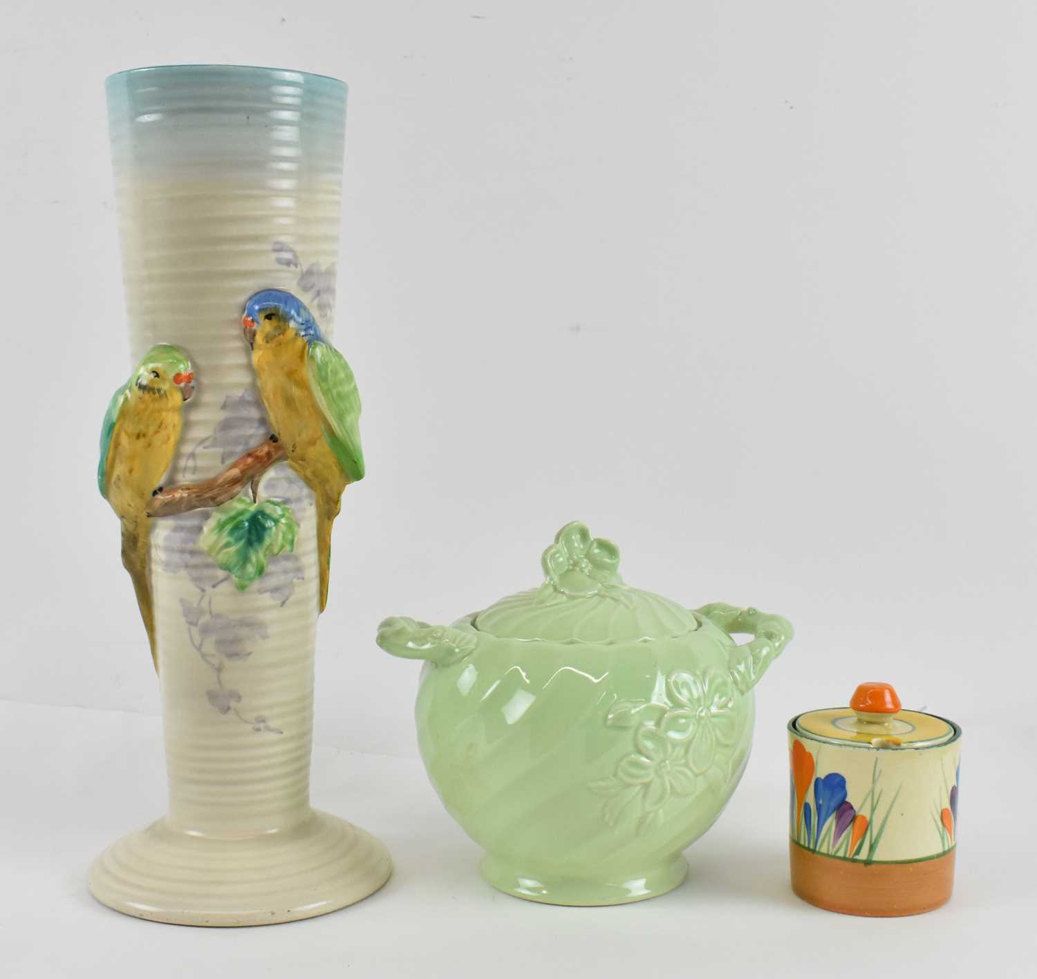 Lot 485 - CLARICE CLIFF; a 'Crocus' pattern hand