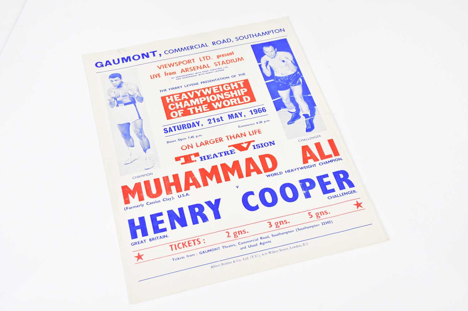Lot 2375 - A Muhammad Ali vs Henry Cooper Heavyweight