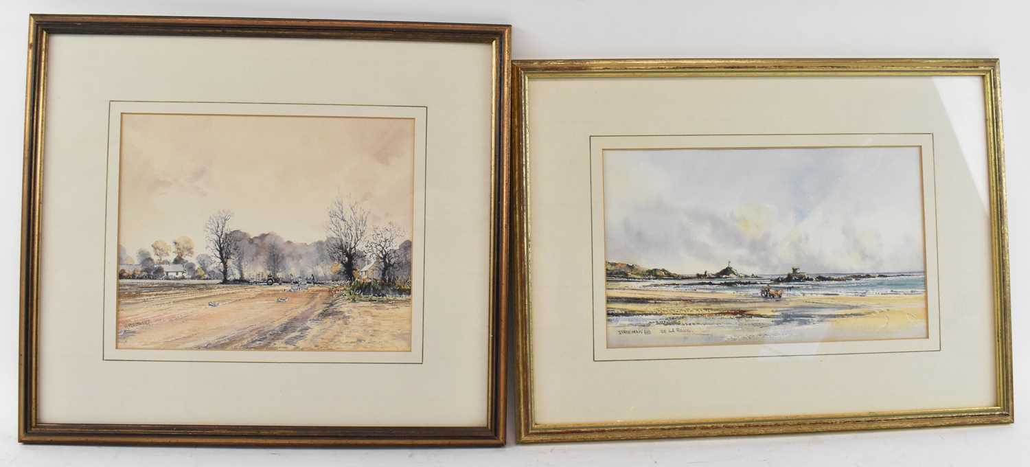 Lot 218 - JOHN FREEMAN; watercolour, rural scene,