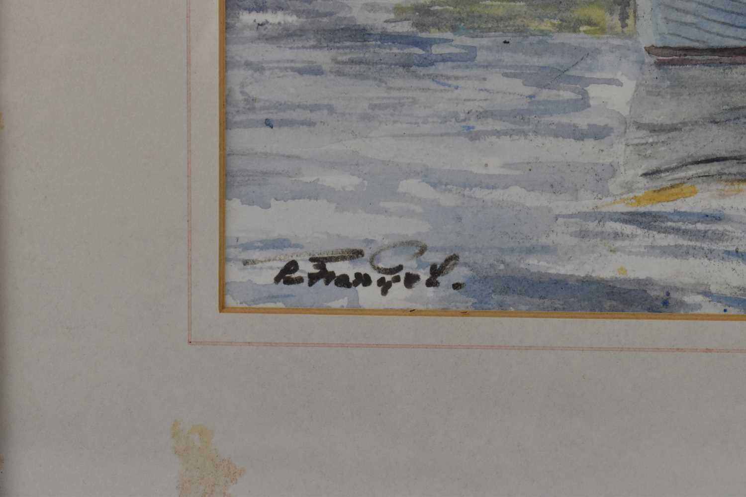 Lot 244 - ALBERT FRANKEL; watercolour, coastal scene,