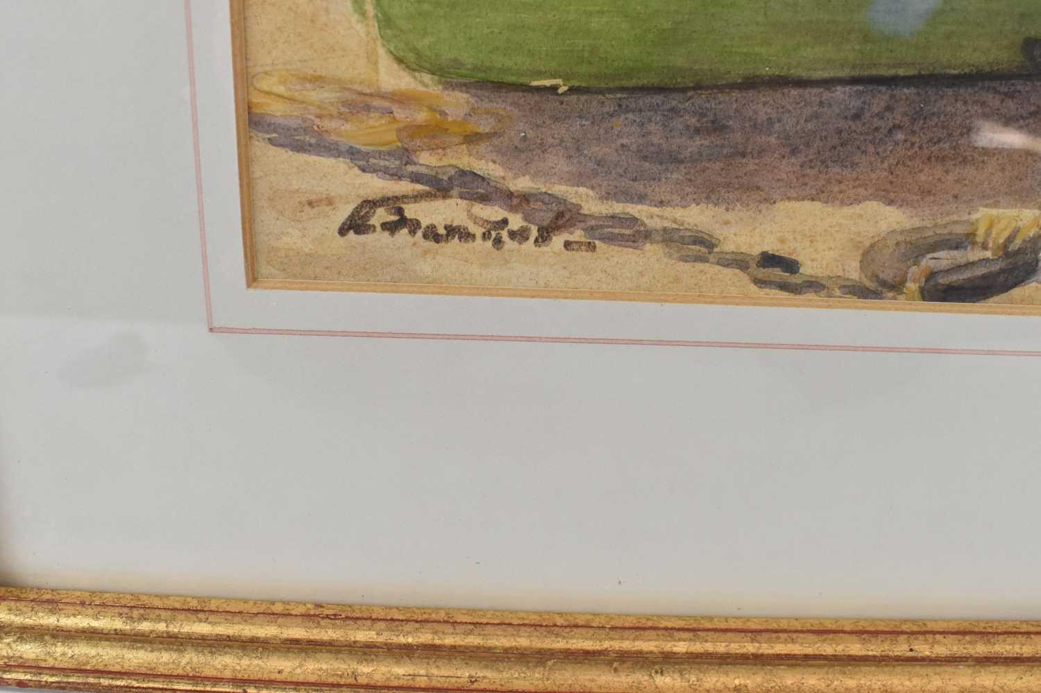 Lot 245 - ALBERT FRANKEL; watercolour, coastal scene,