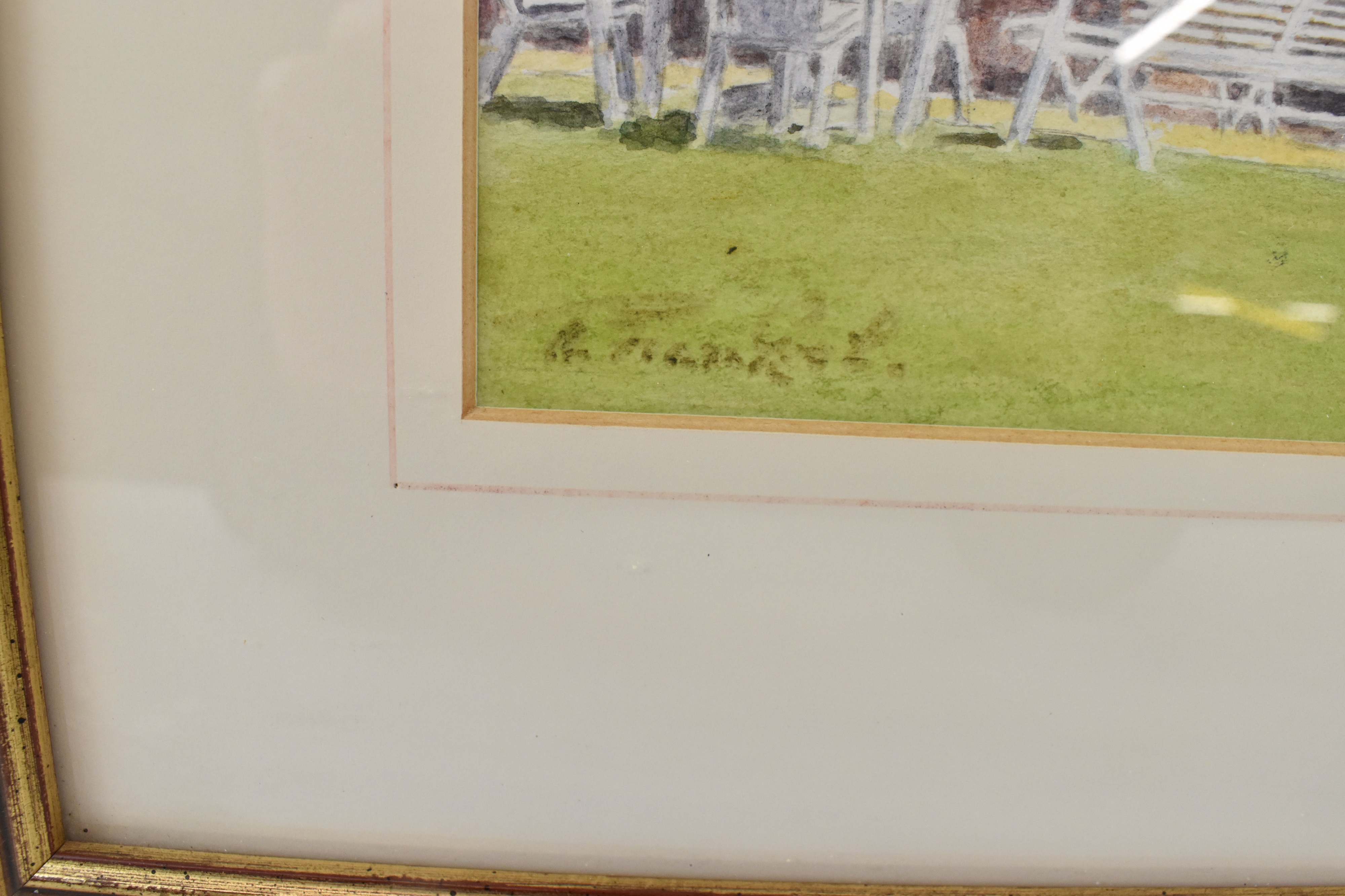 Lot 250 - ALBERT FRANKEL; watercolour, rural scene