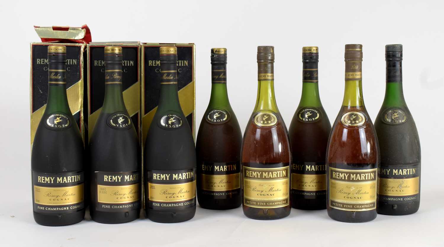 Lot 4068 - COGNAC; eight bottles Remy Martin Champagne