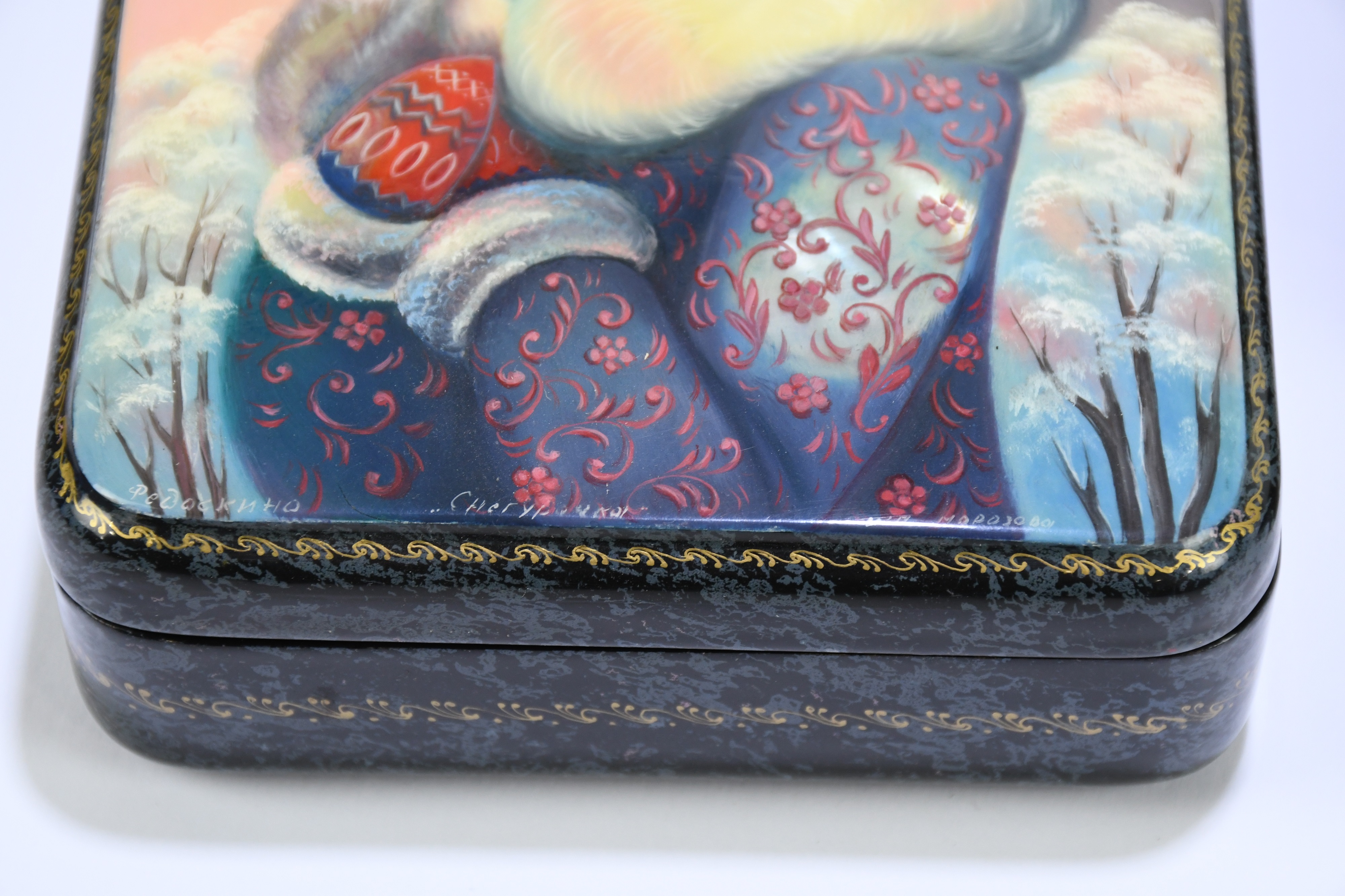 Lot 60 - Three 20th century Russian lacquered boxes,