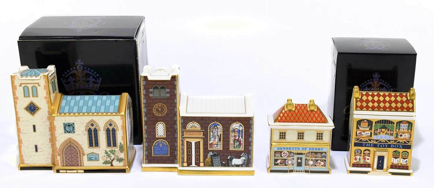 Lot 678 - ROYAL CROWN DERBY; four paperweights